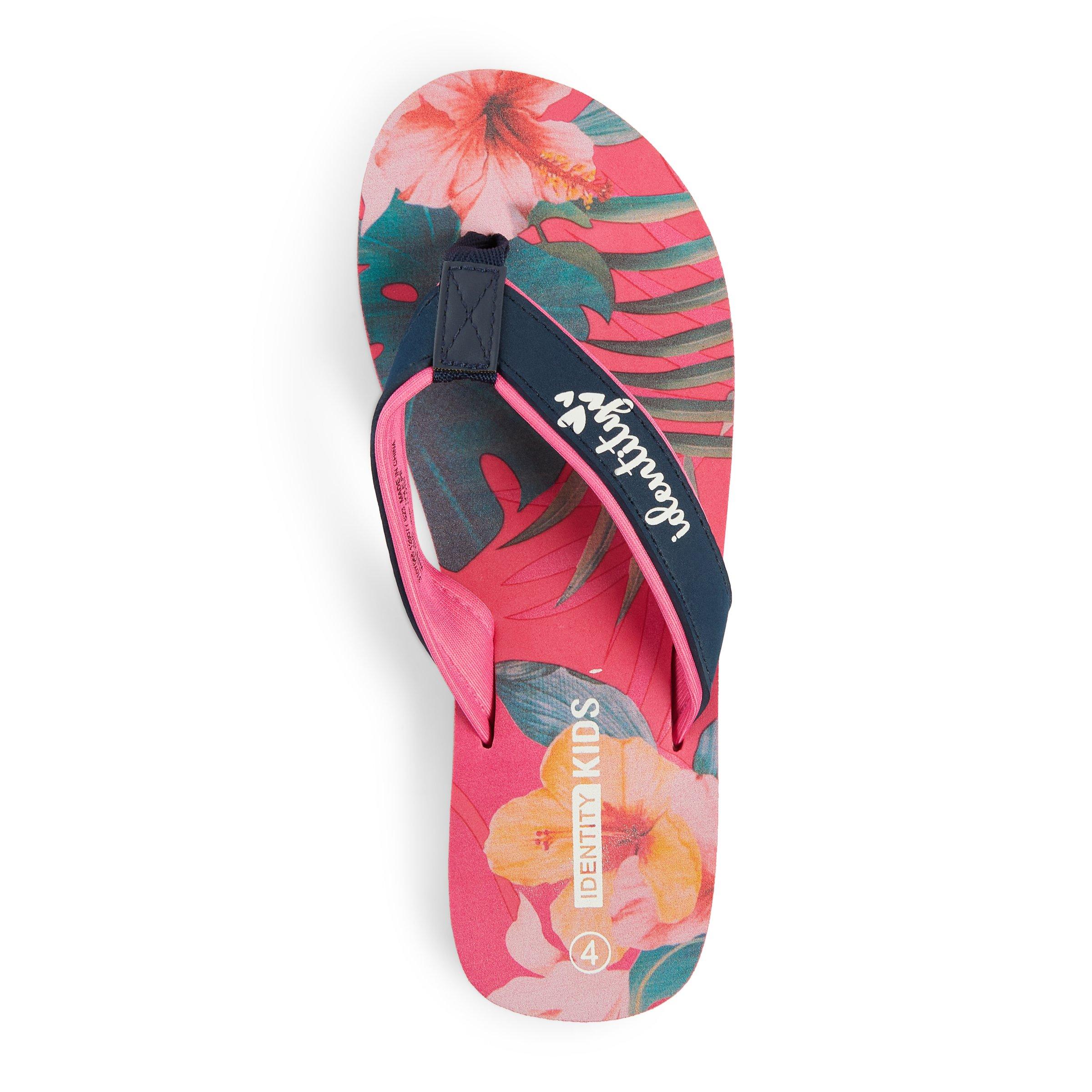 Girls Floral Flip Flops (3107065) | Identity