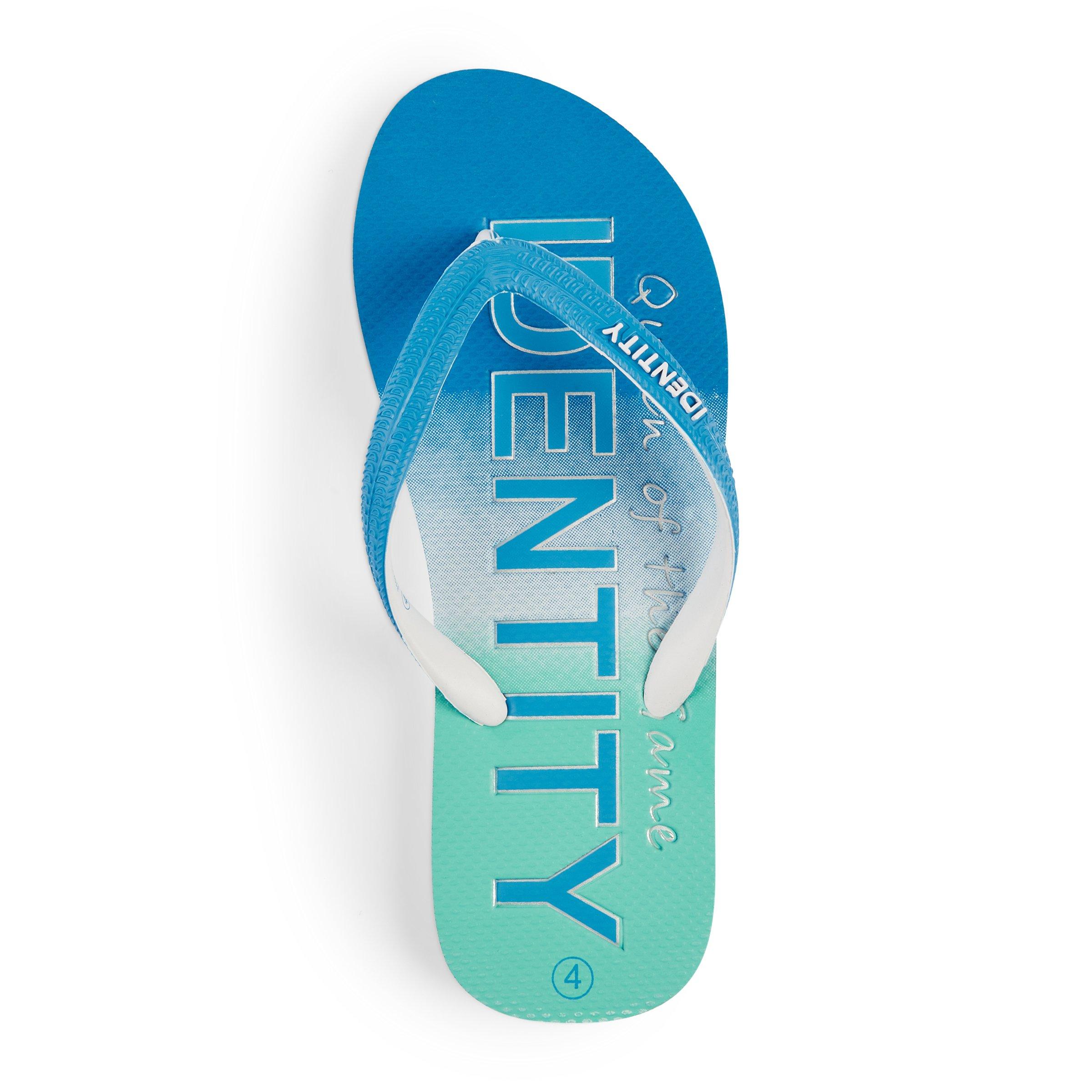 Blue Ombre Branded Flip Flops (3107418) | Identity