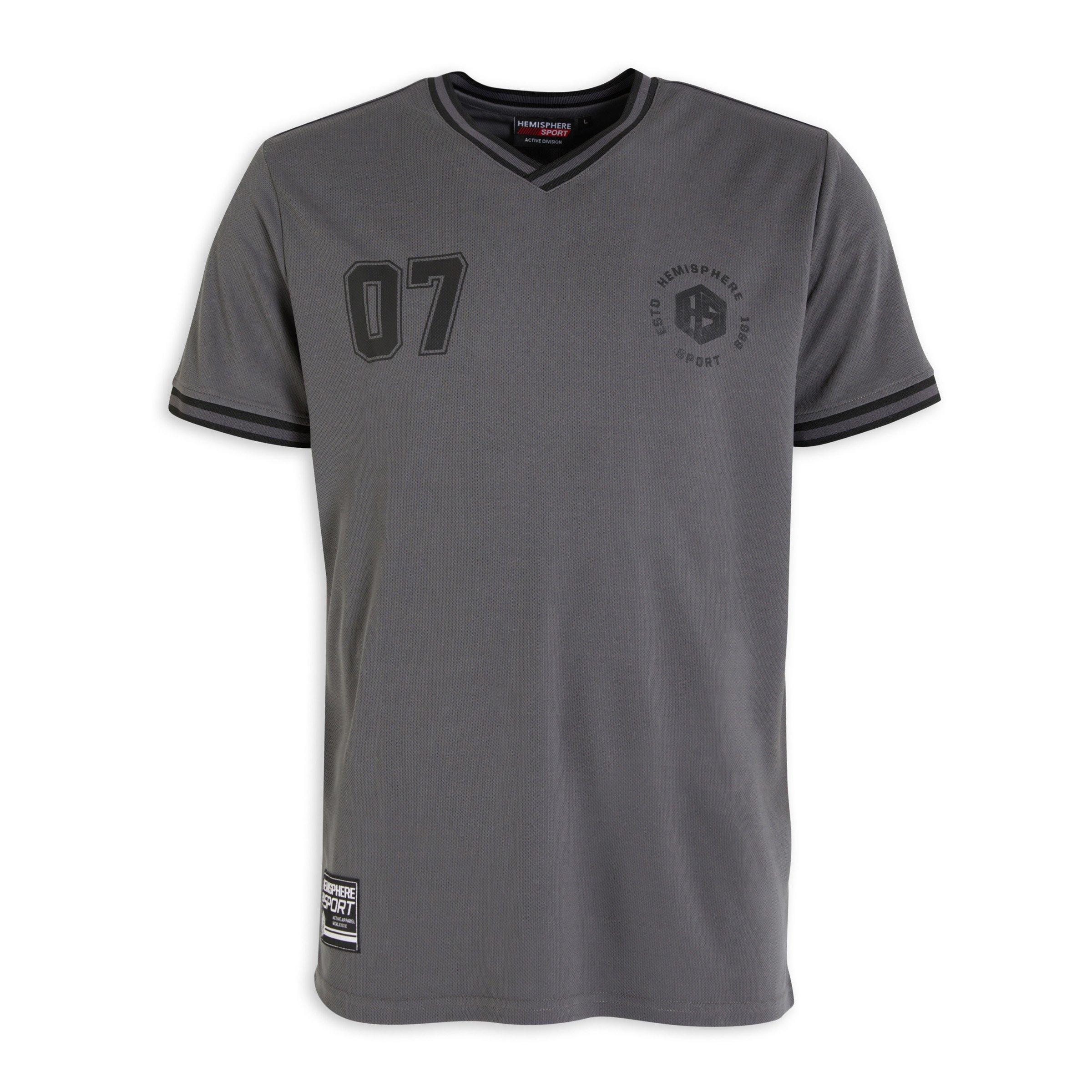 Charcoal Grey Football T-shirt (3107757) | Hemisphere Sport