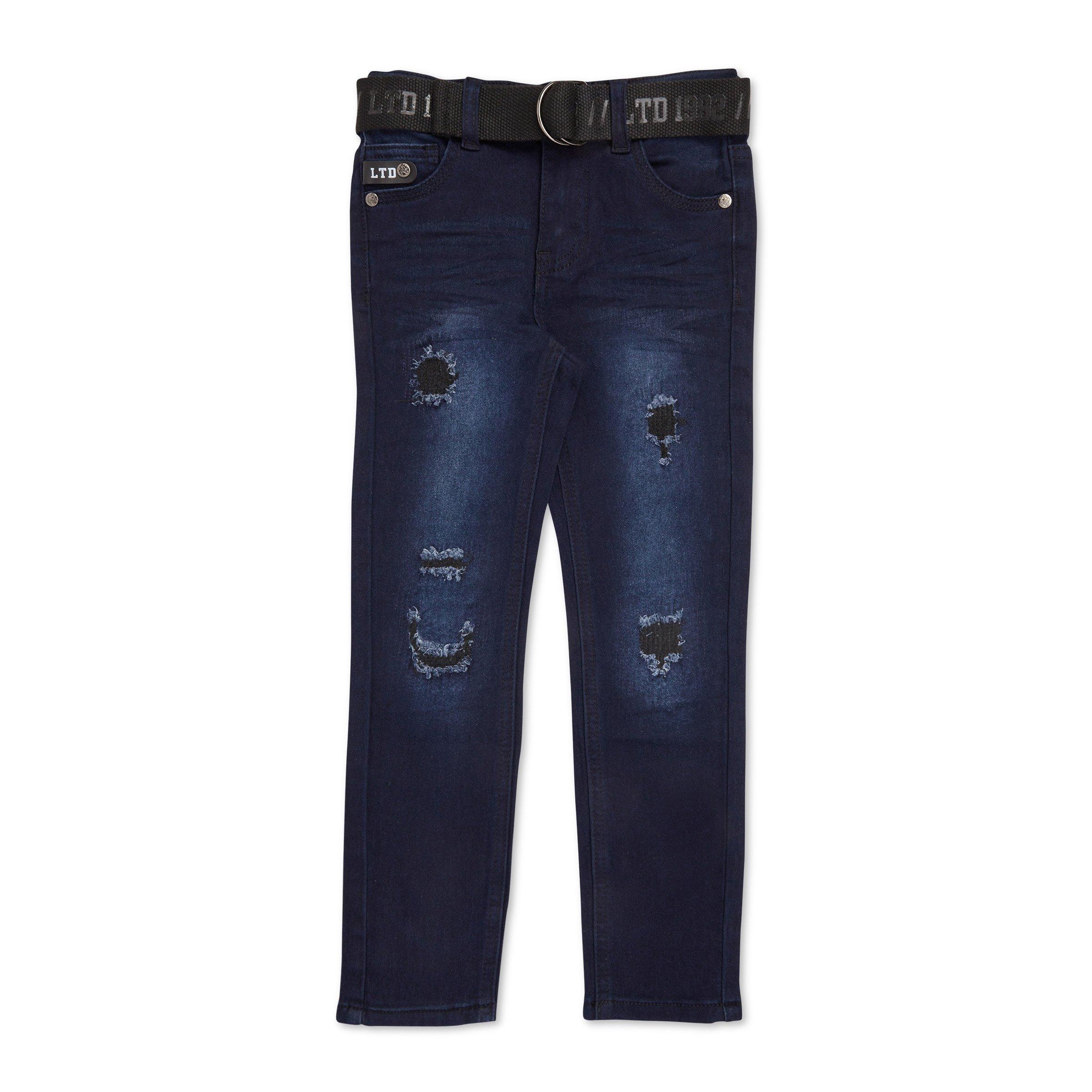 Kid Boy Indigo Belted Skinny Jean (3108298) | LTD Kids