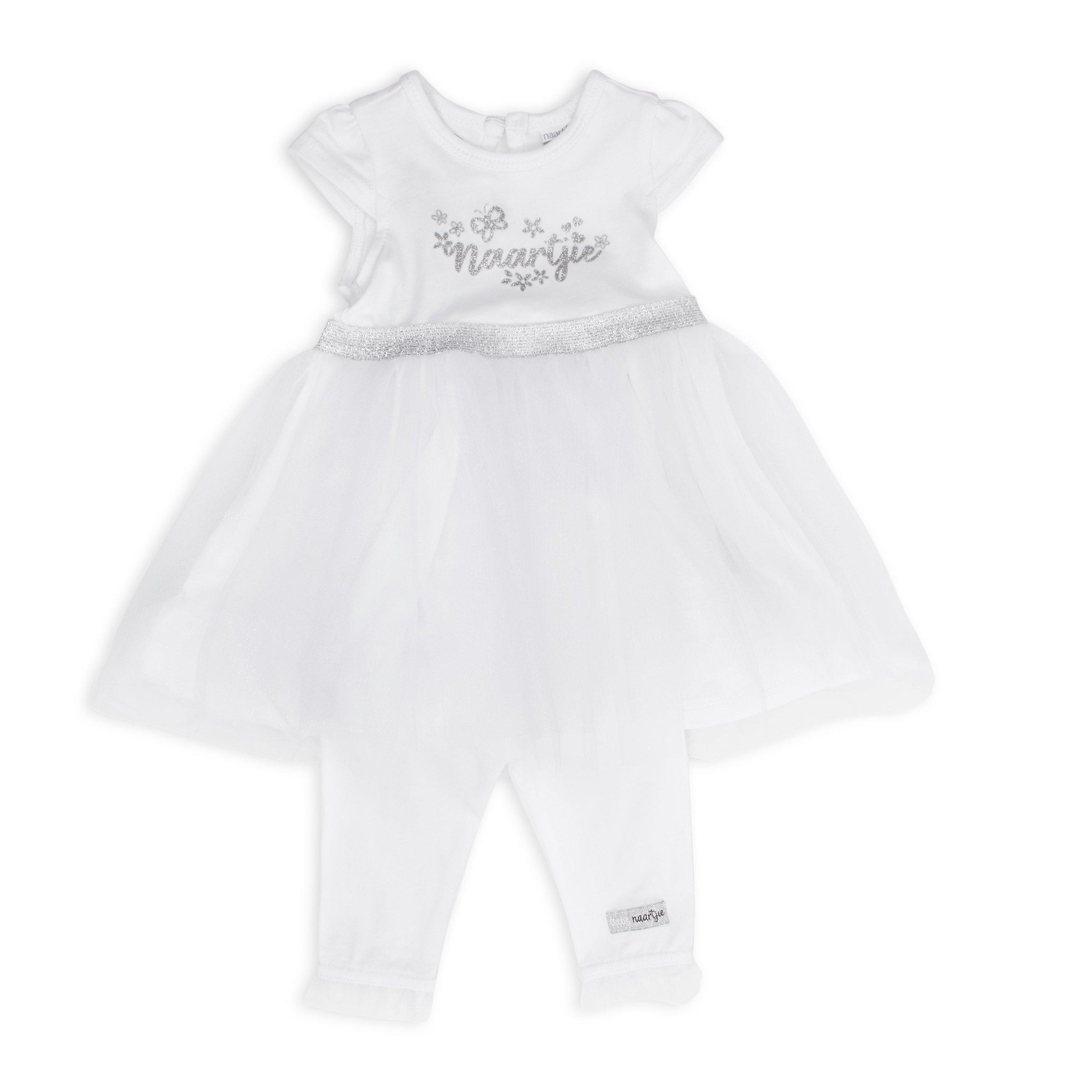 Newborn Girl White Party Dress Set (3109758) | Naartjie