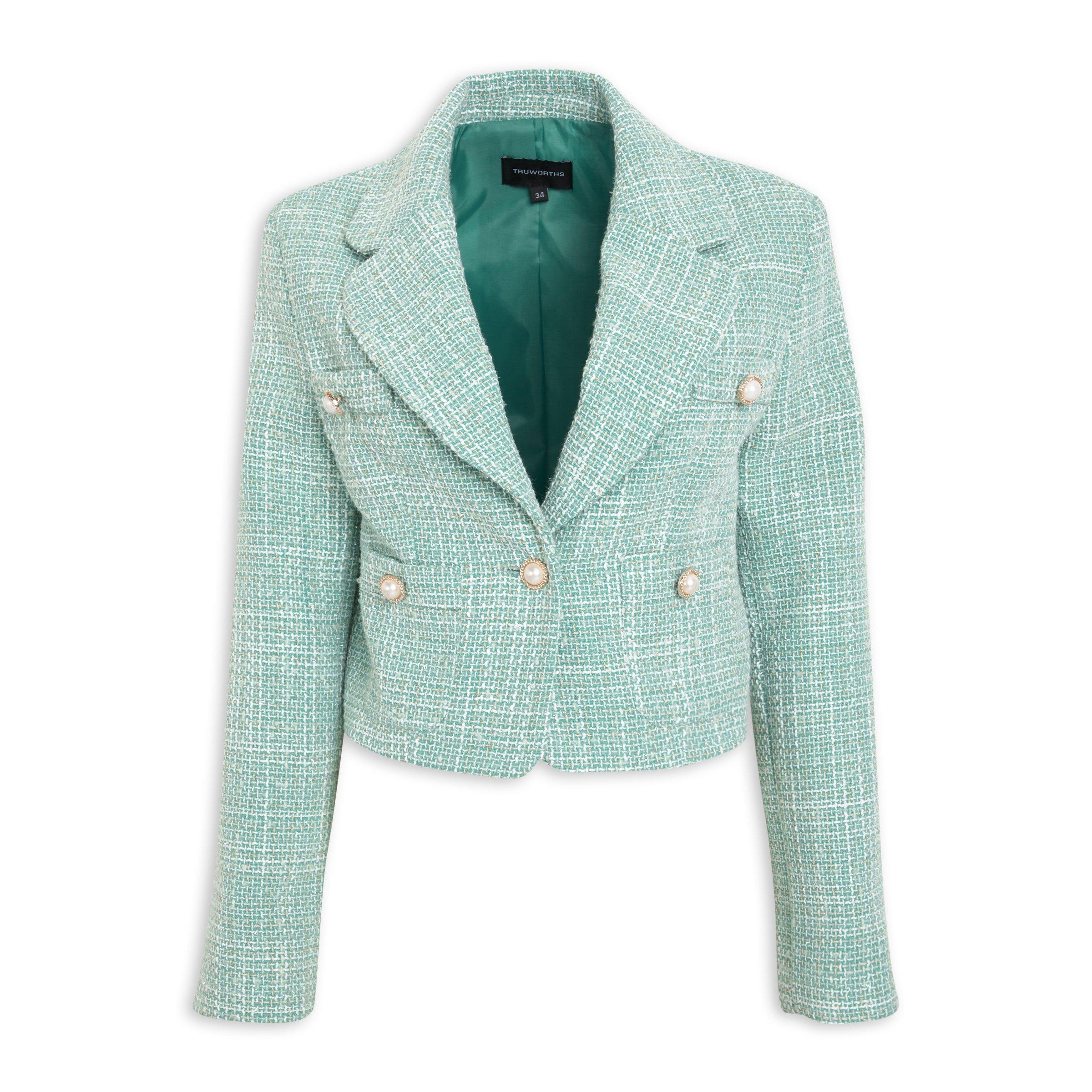 Blue Cropped Retro Fit Jacket (3109806) | Truworths