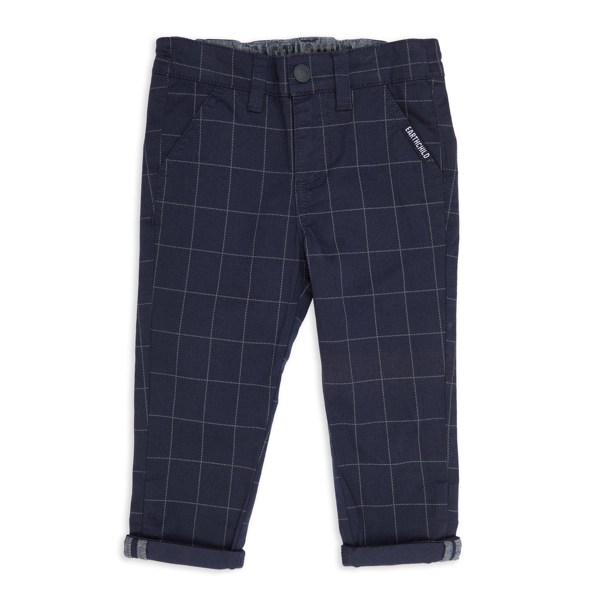 Baby Boy Navy Check Chino (3110121) | Earthchild