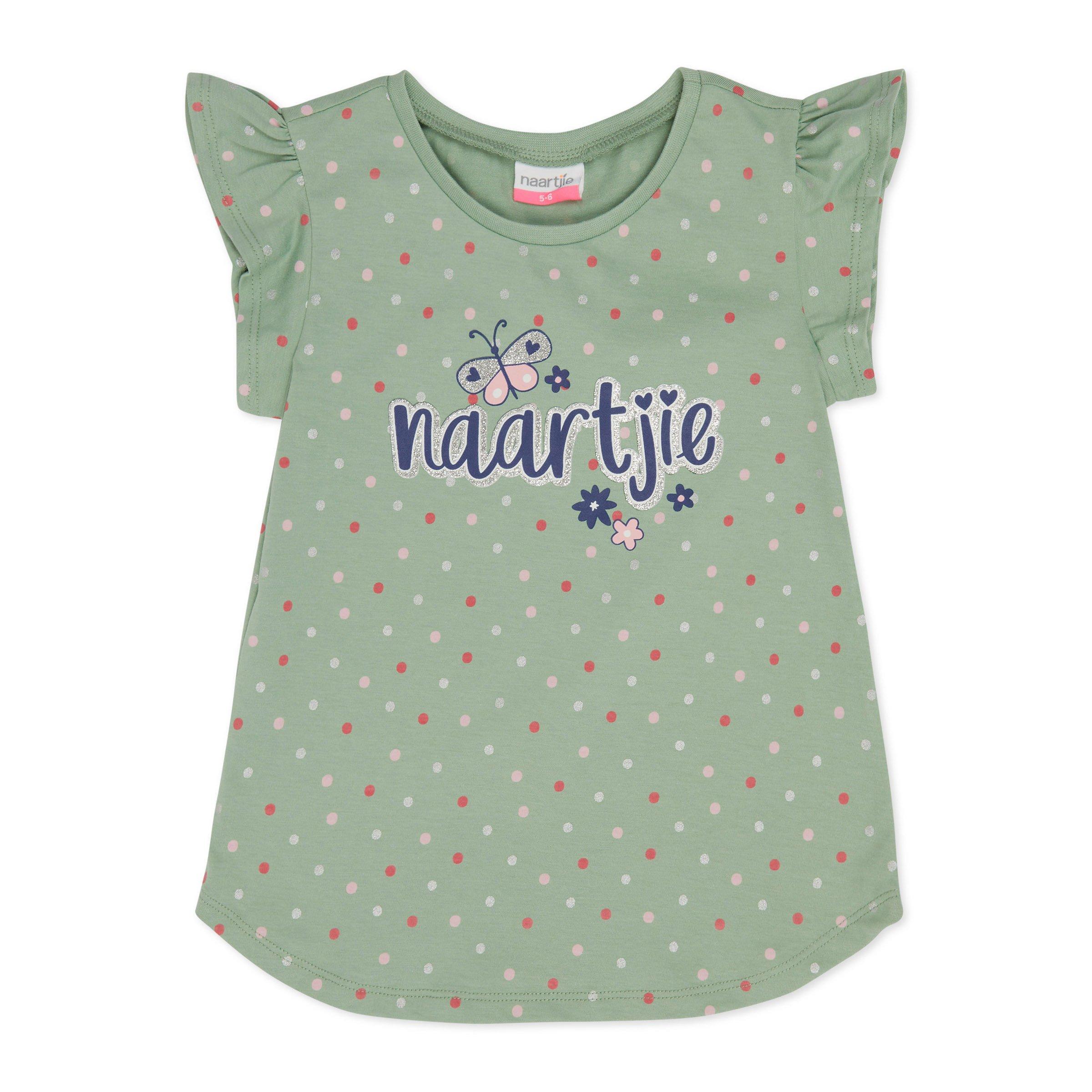 Kid Girl Sage Green Spot T-shirt (3110316) | Naartjie
