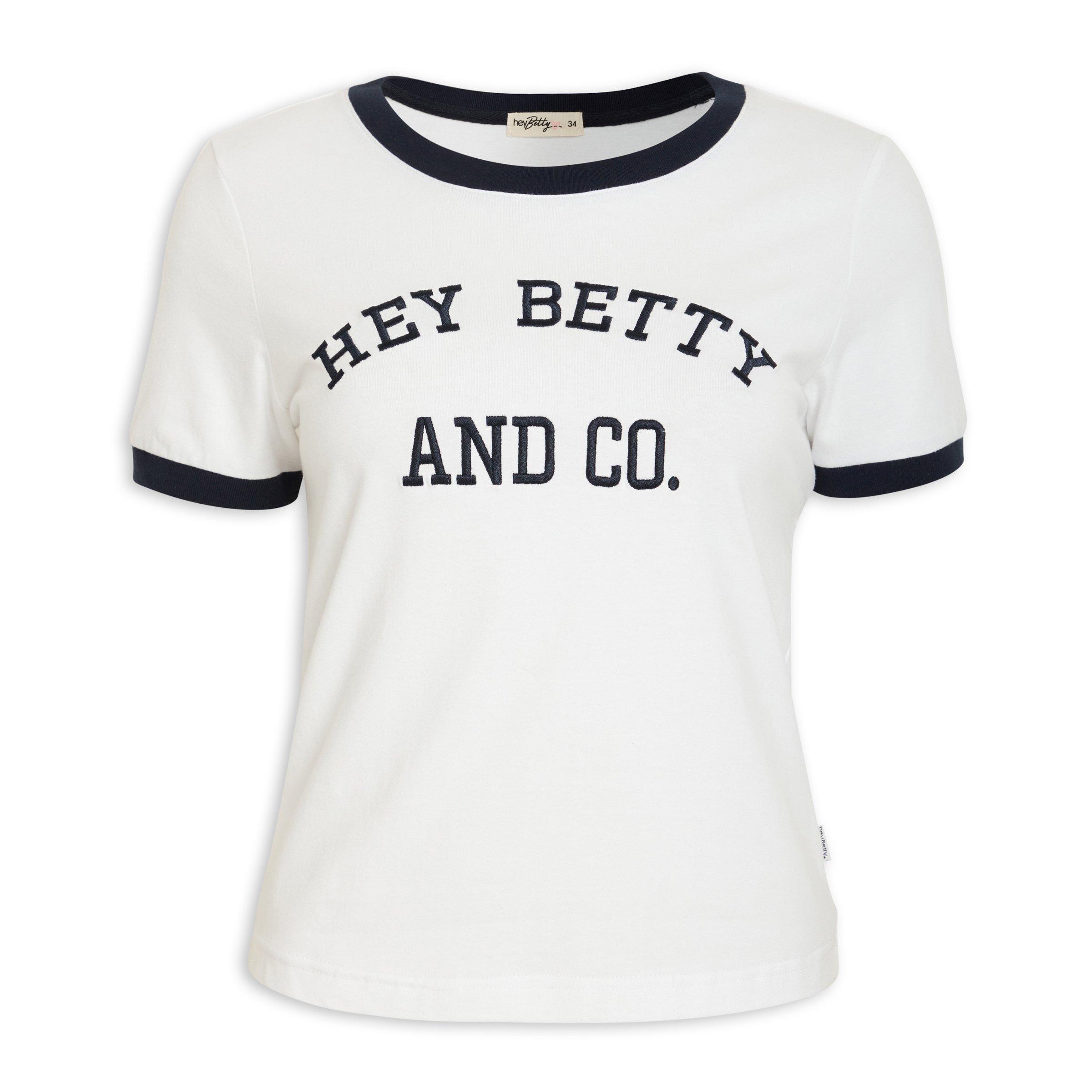 White Relaxed Fit T-shirt (3111130) | Hey Betty