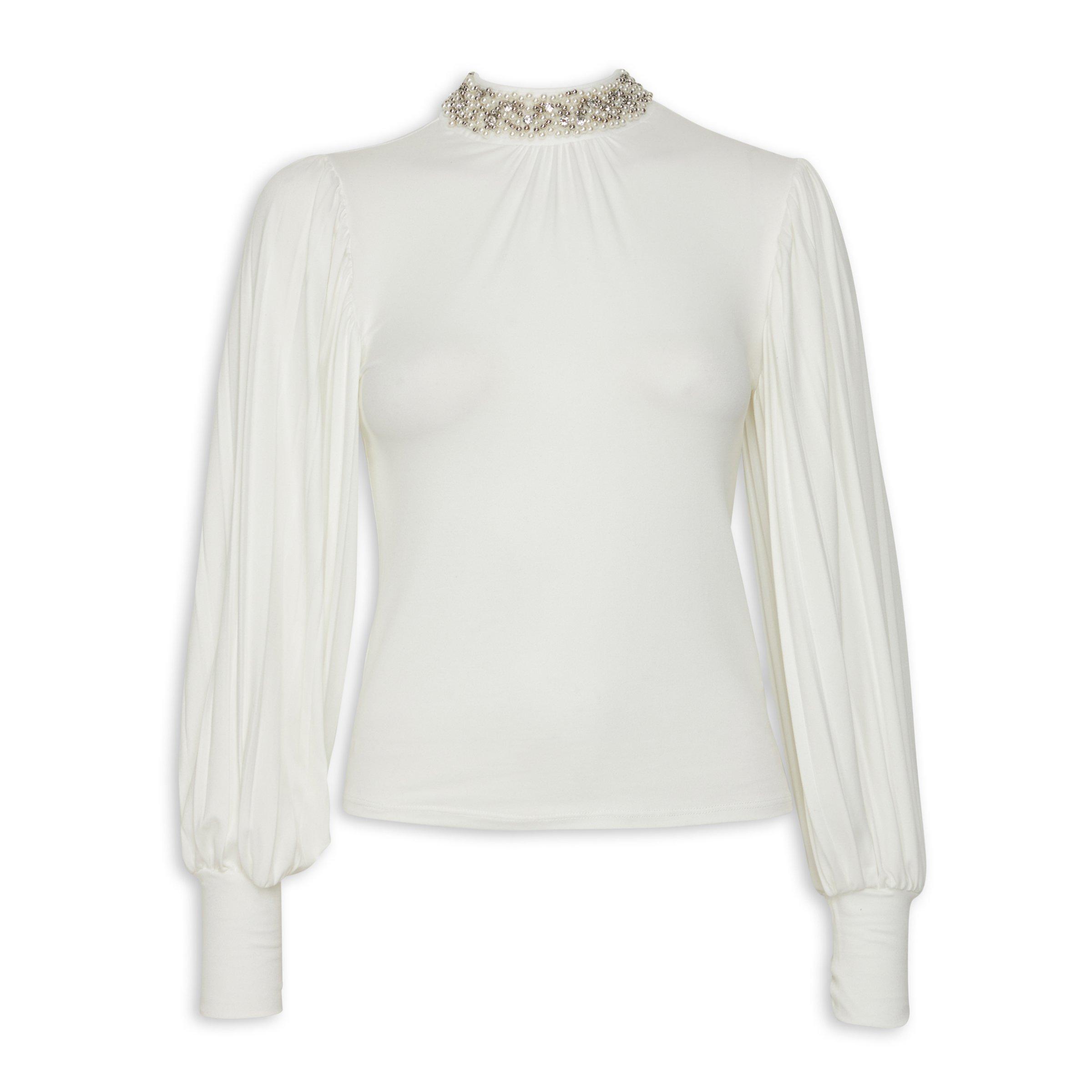 Off White Trim Detail Shell Top (3111941) | Truworths
