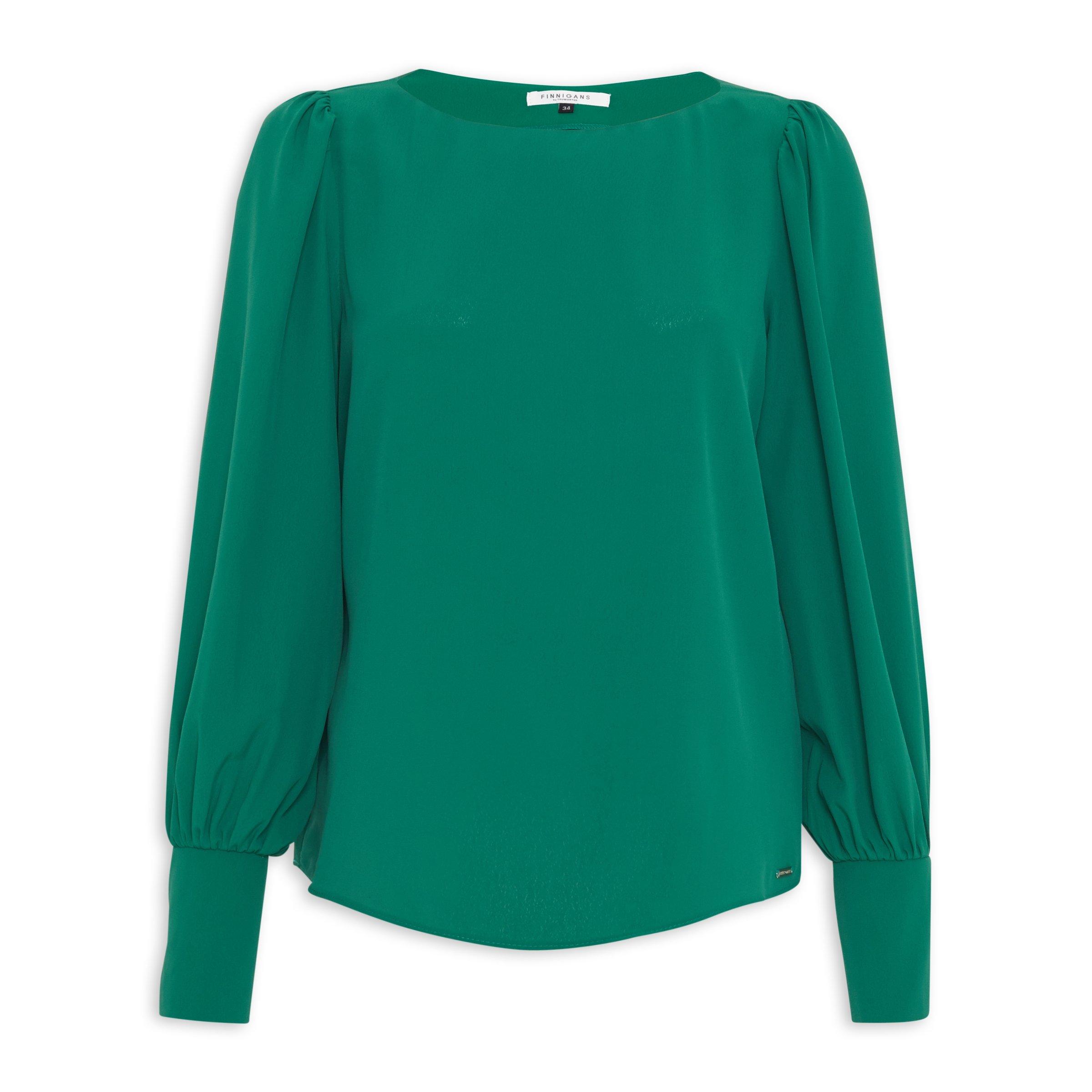 Ladies Green Tops Light Green Ribbed Frill Long Sleeve Top | New Look