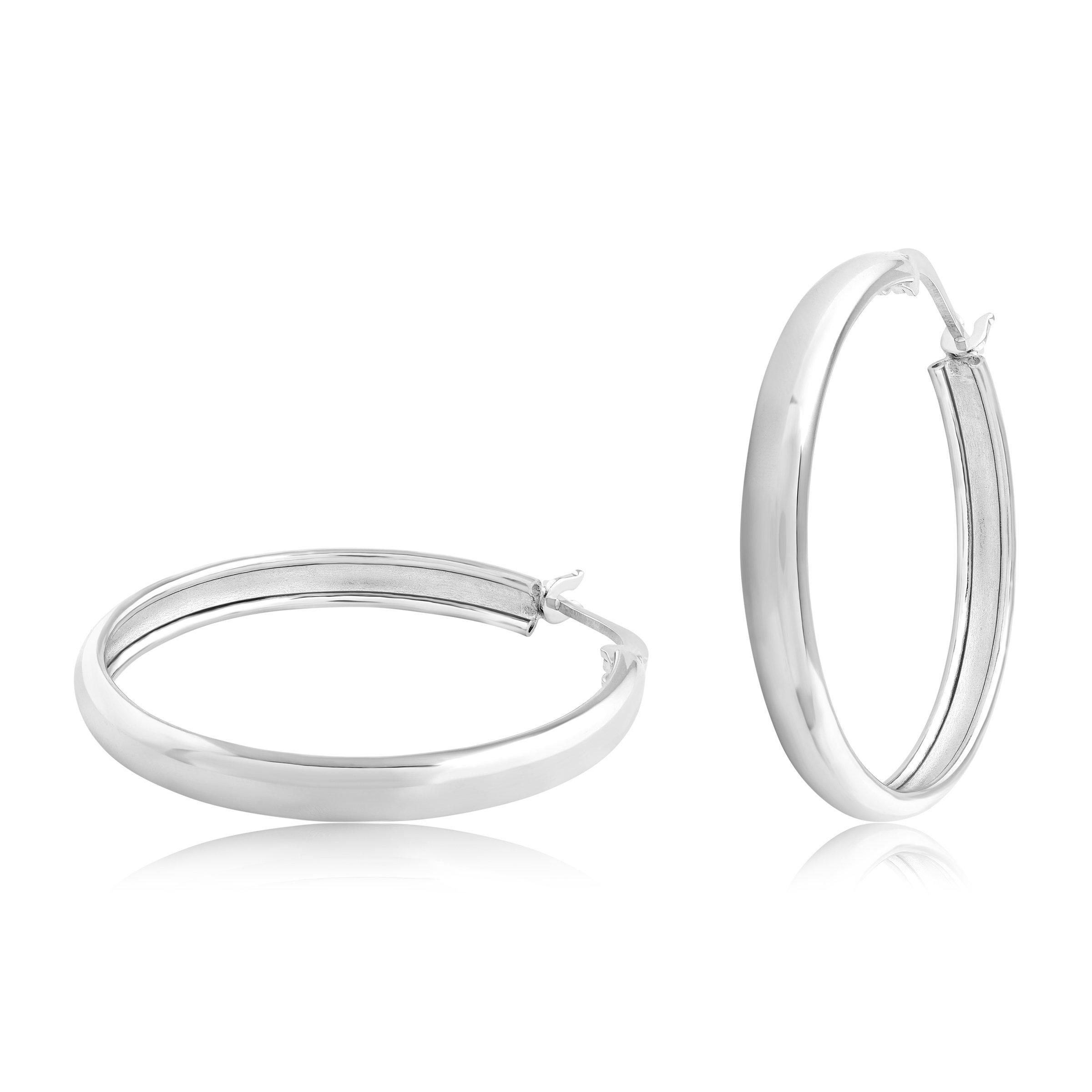 30mm Silver Hoop Earrings (3112842) | Sterling Silver