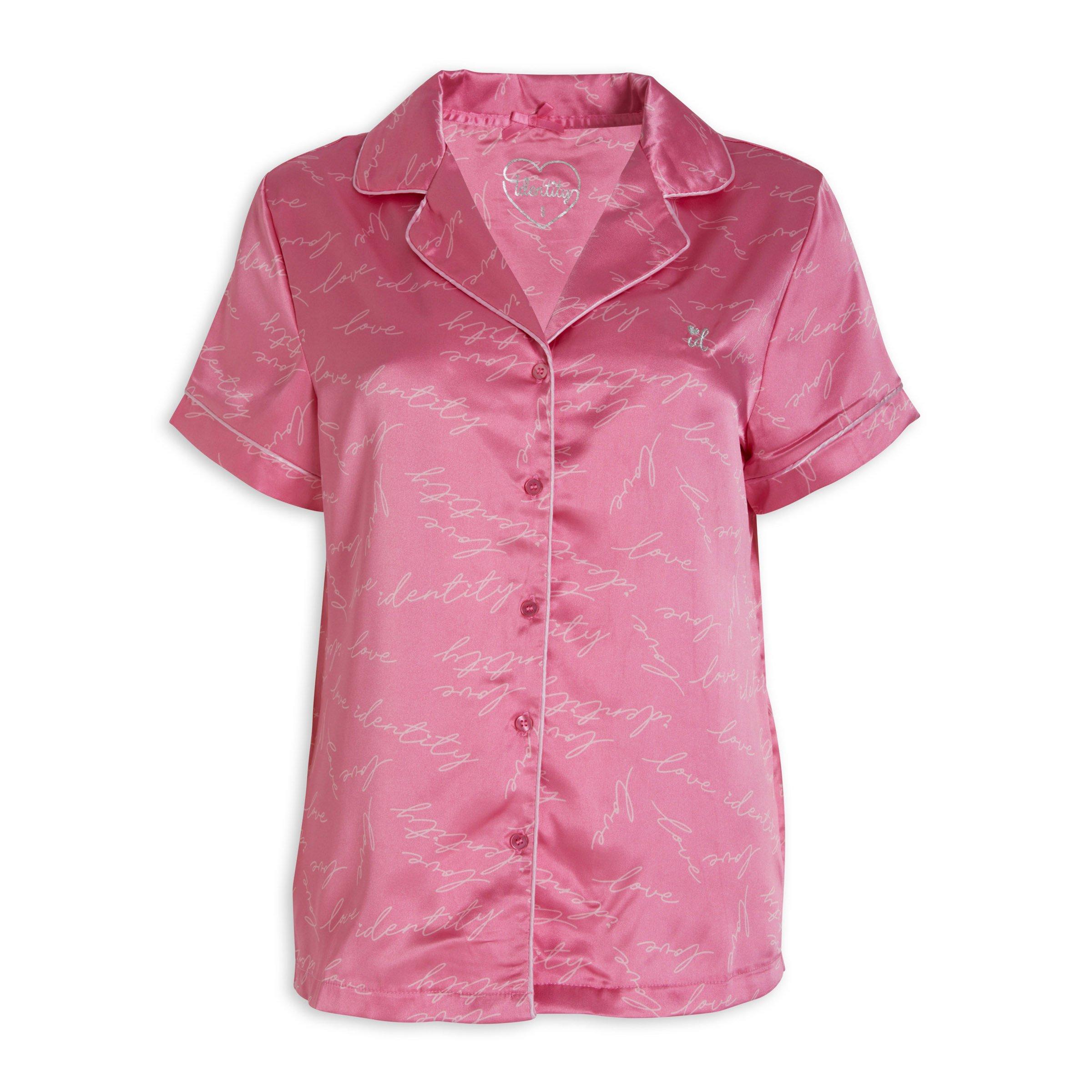 Pink Satin Pyjama Top (3113706) | Identity