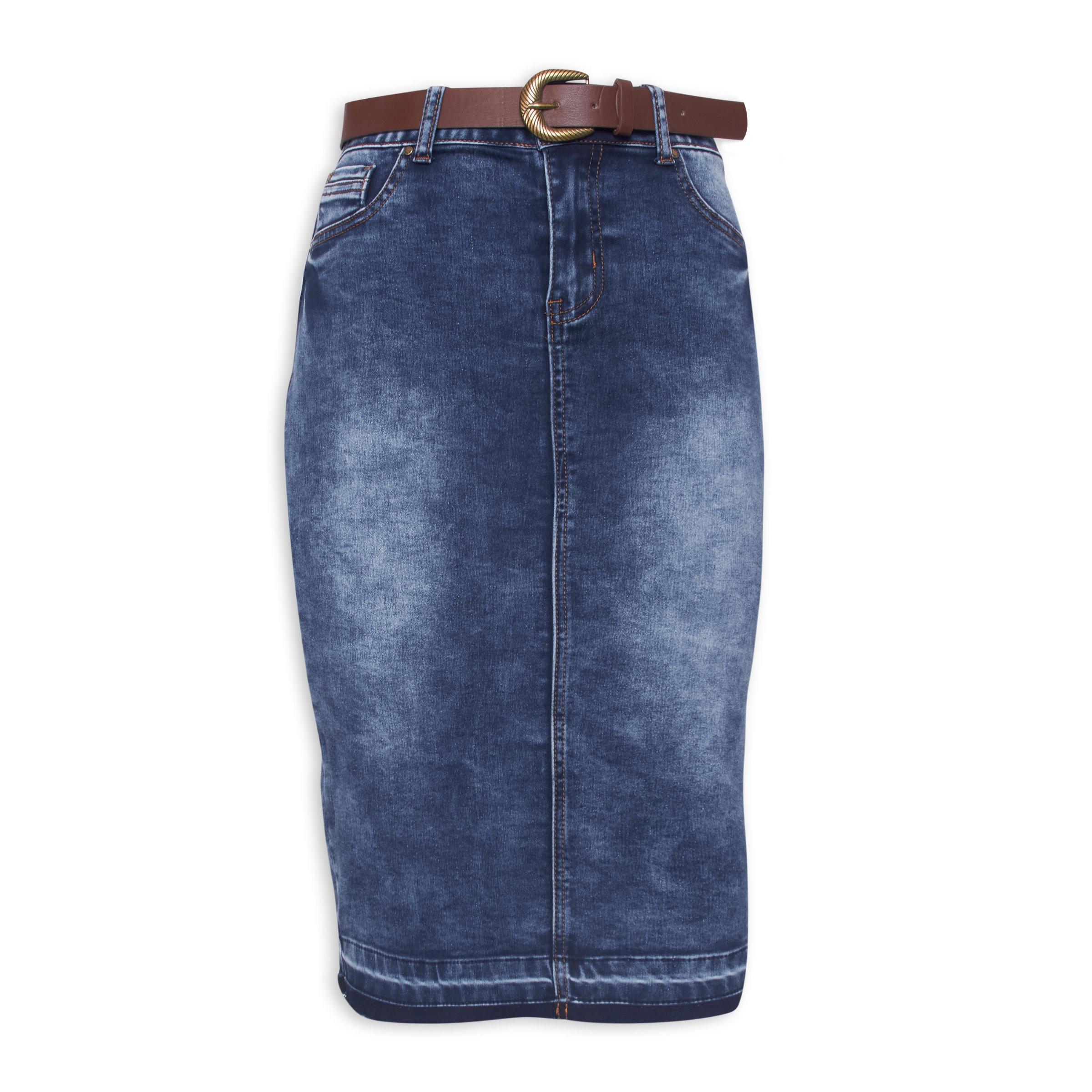 Belted Denim Skirt (3114368) | Identity
