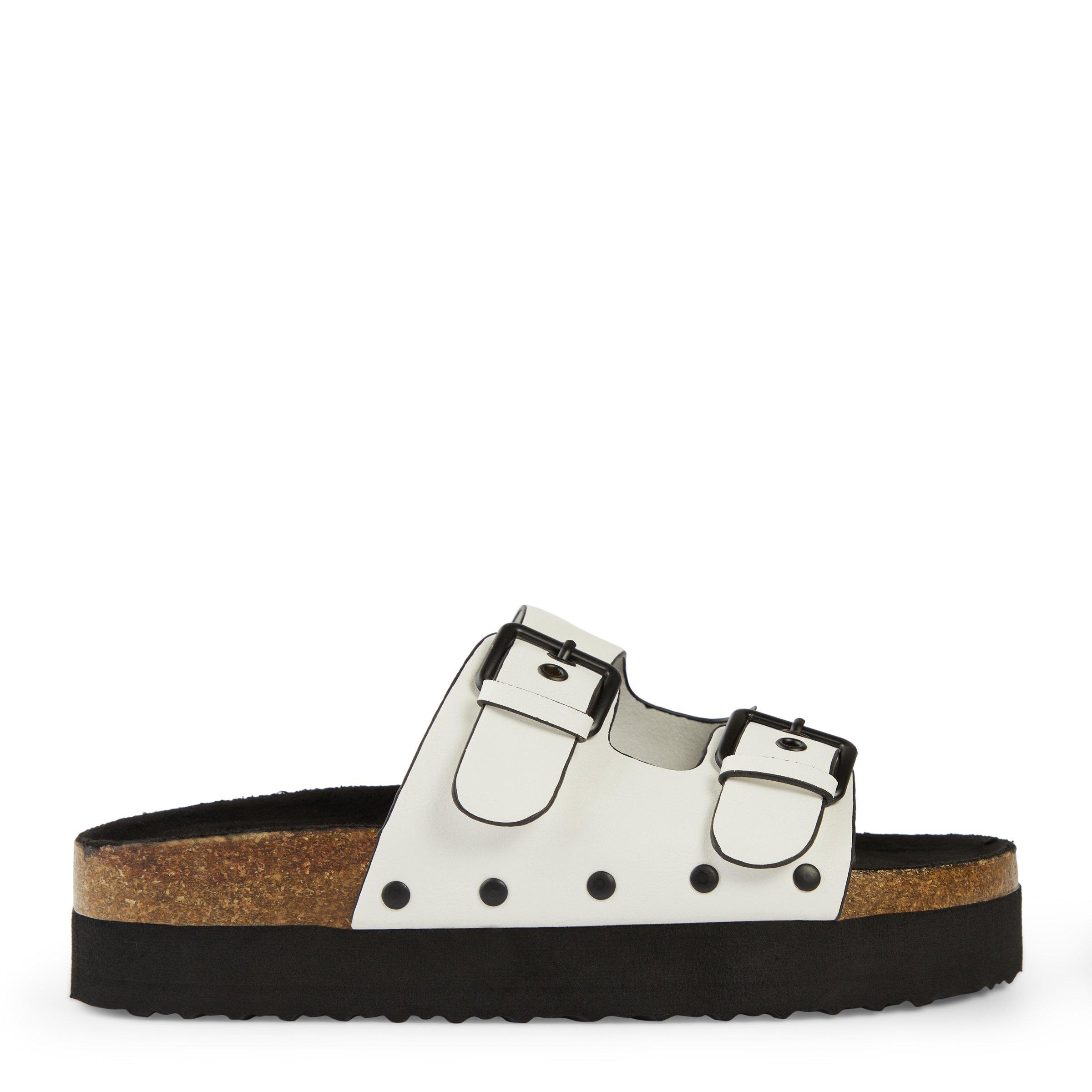 White Flatform Mule Sandals (3114441) | Inwear