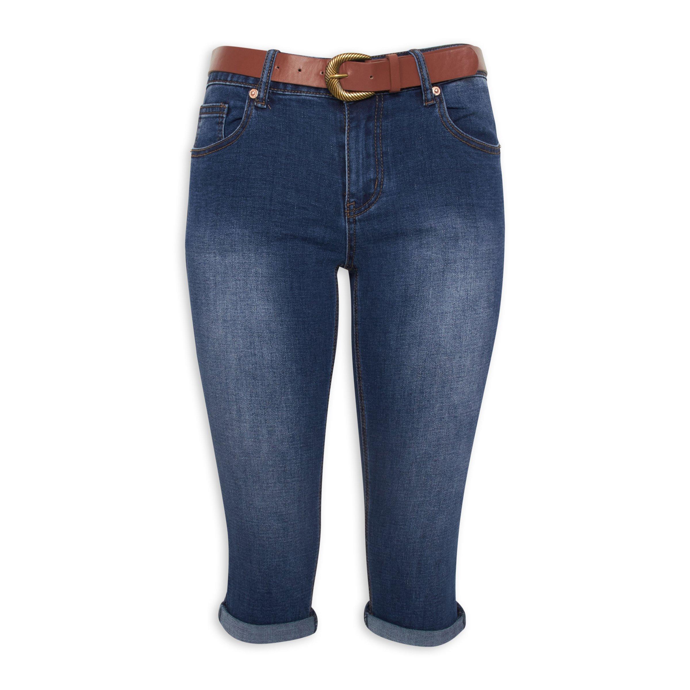 Belted Pedal Pusher Denim Shorts (3114811) | OUTBACK RED