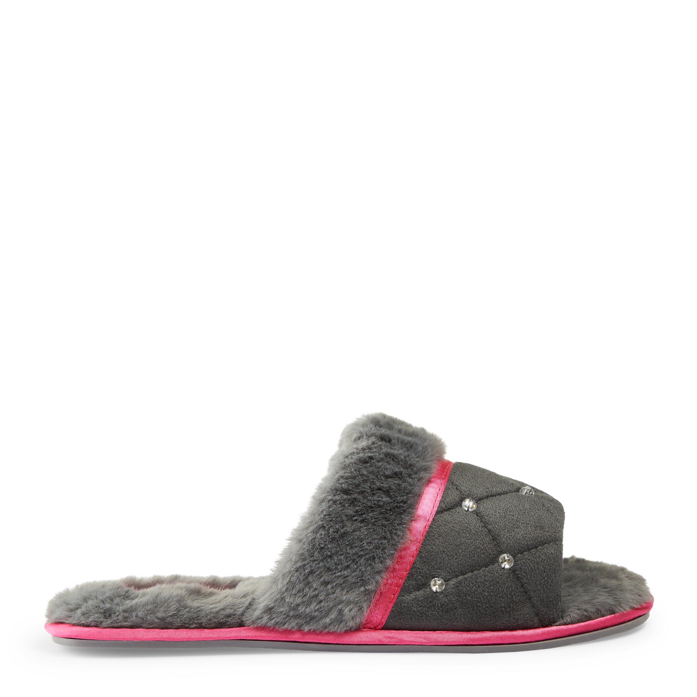 Charcoal Grey Open Toe Slippers (3115338) | Truworths