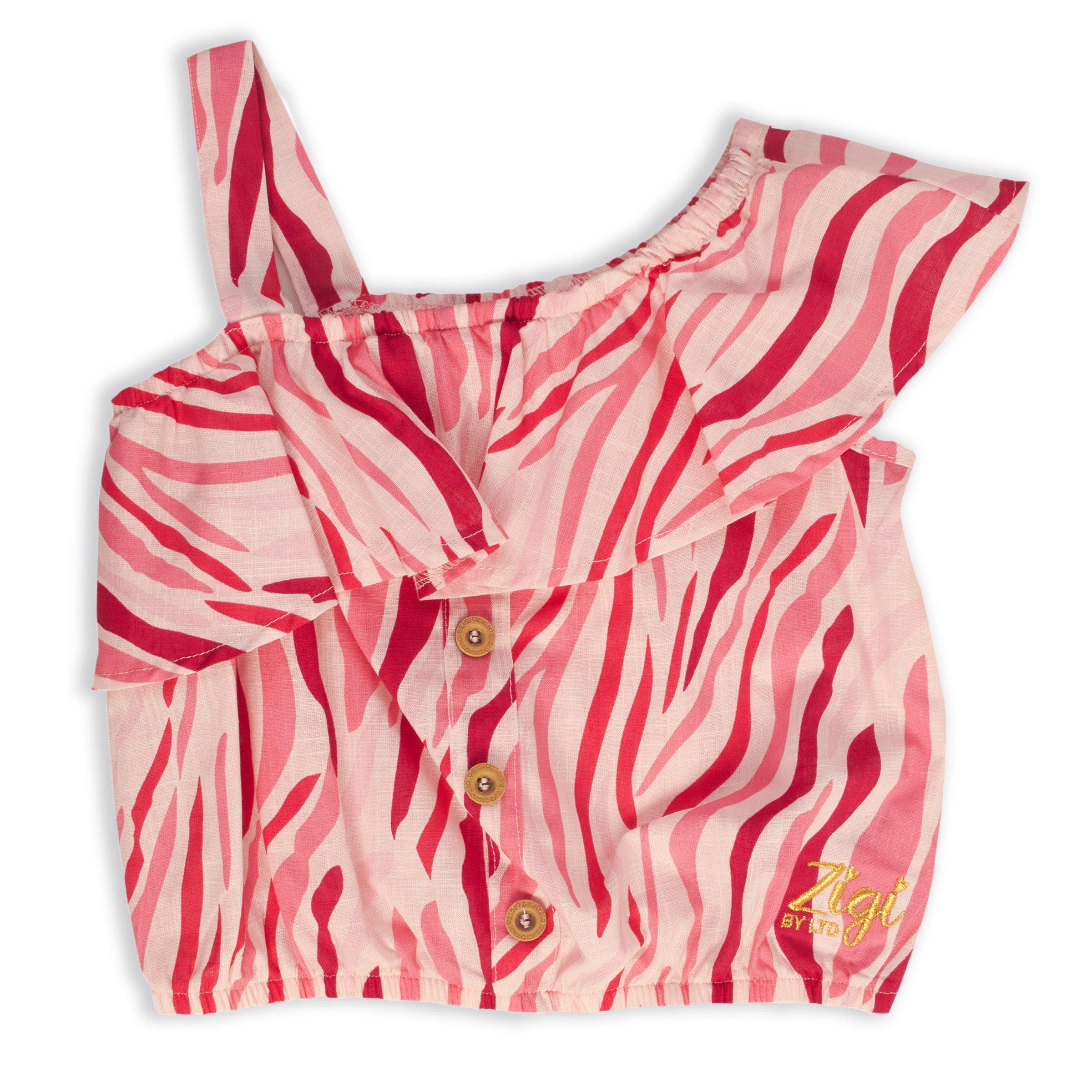 Kid Girl Pink Zebra Print Top (3115372) | LTD Kids