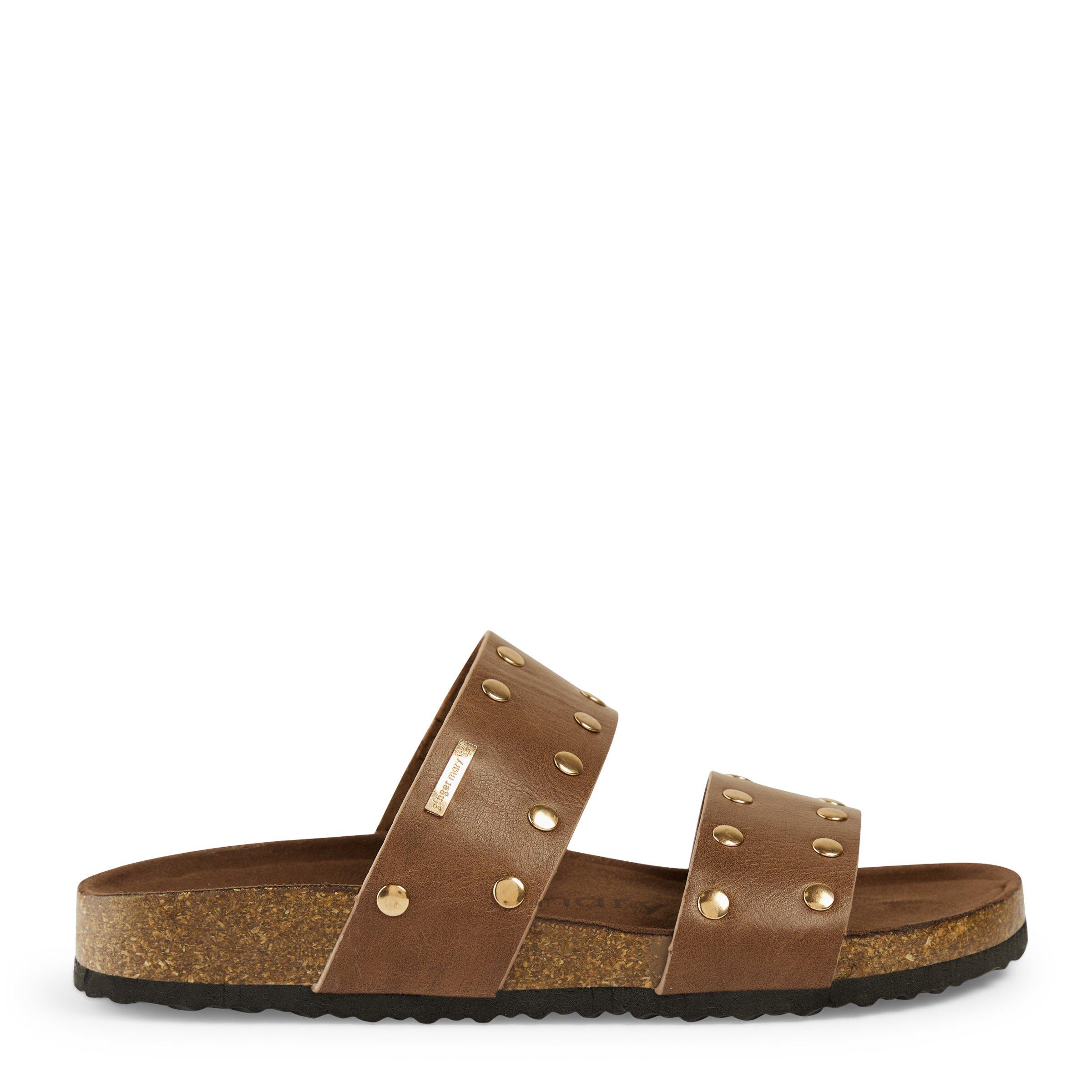 Tan Studded Mule Sandals (3115935) | Ginger Mary