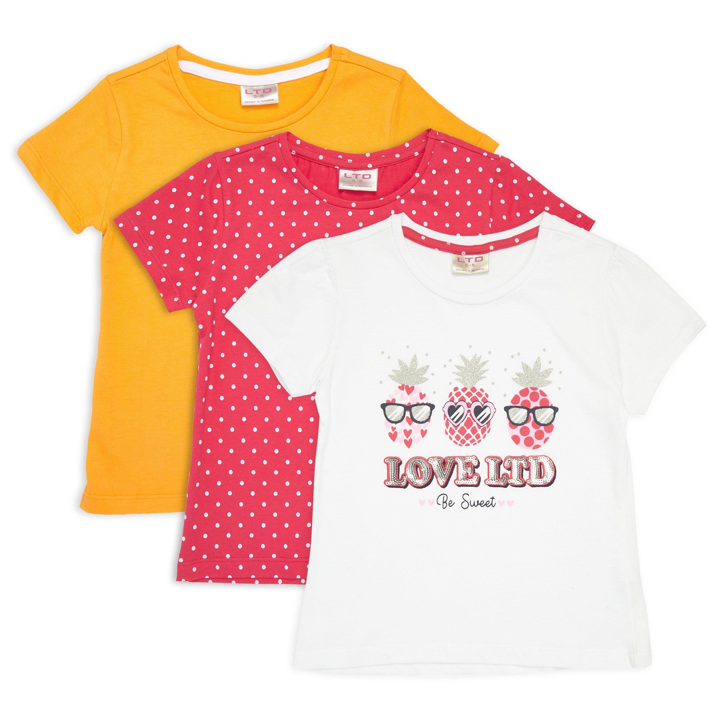3-pack Kid Girl T-shirts (3115988) | LTD Kids