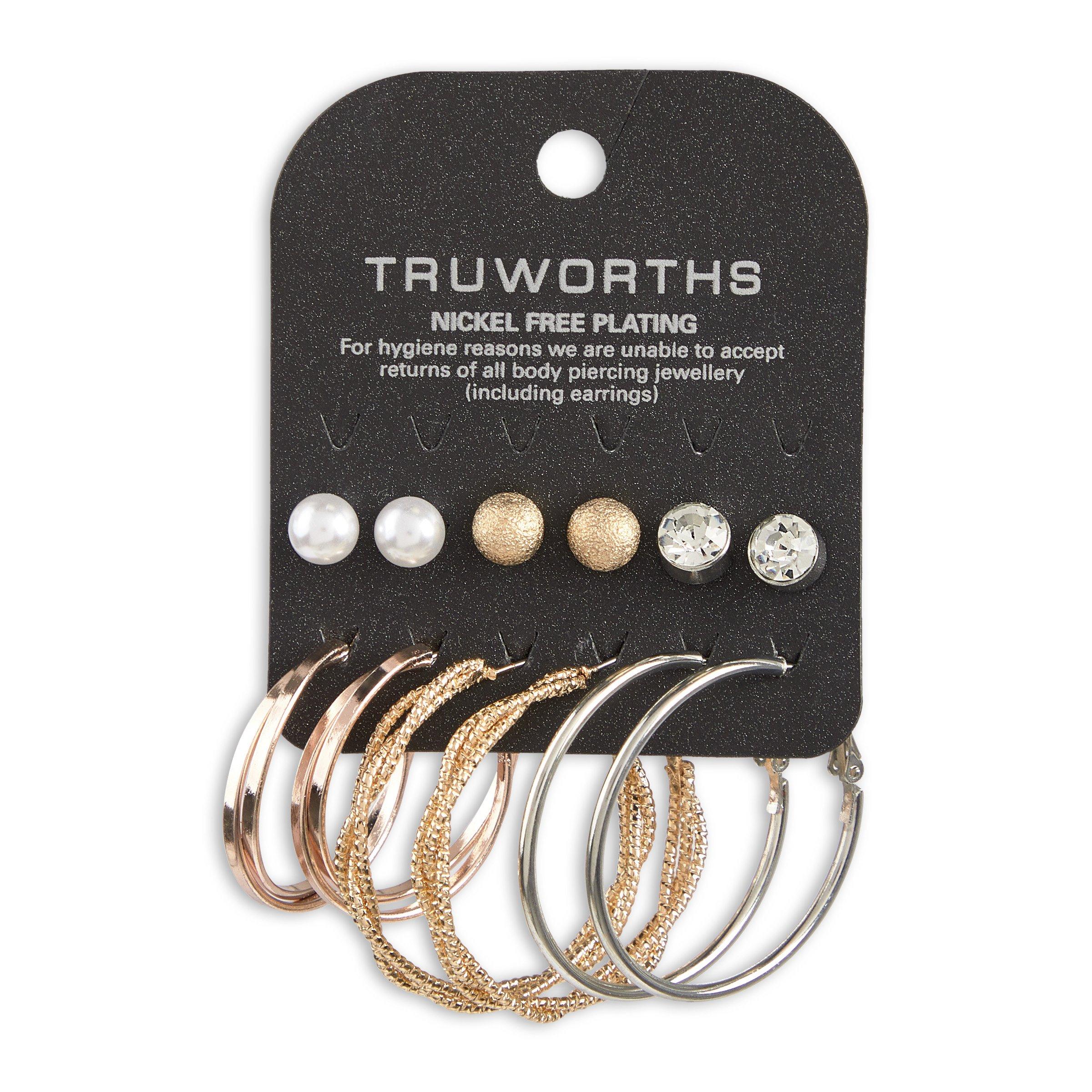 6-pack Studs & Hoops Earrings Set (3116143) | Truworths
