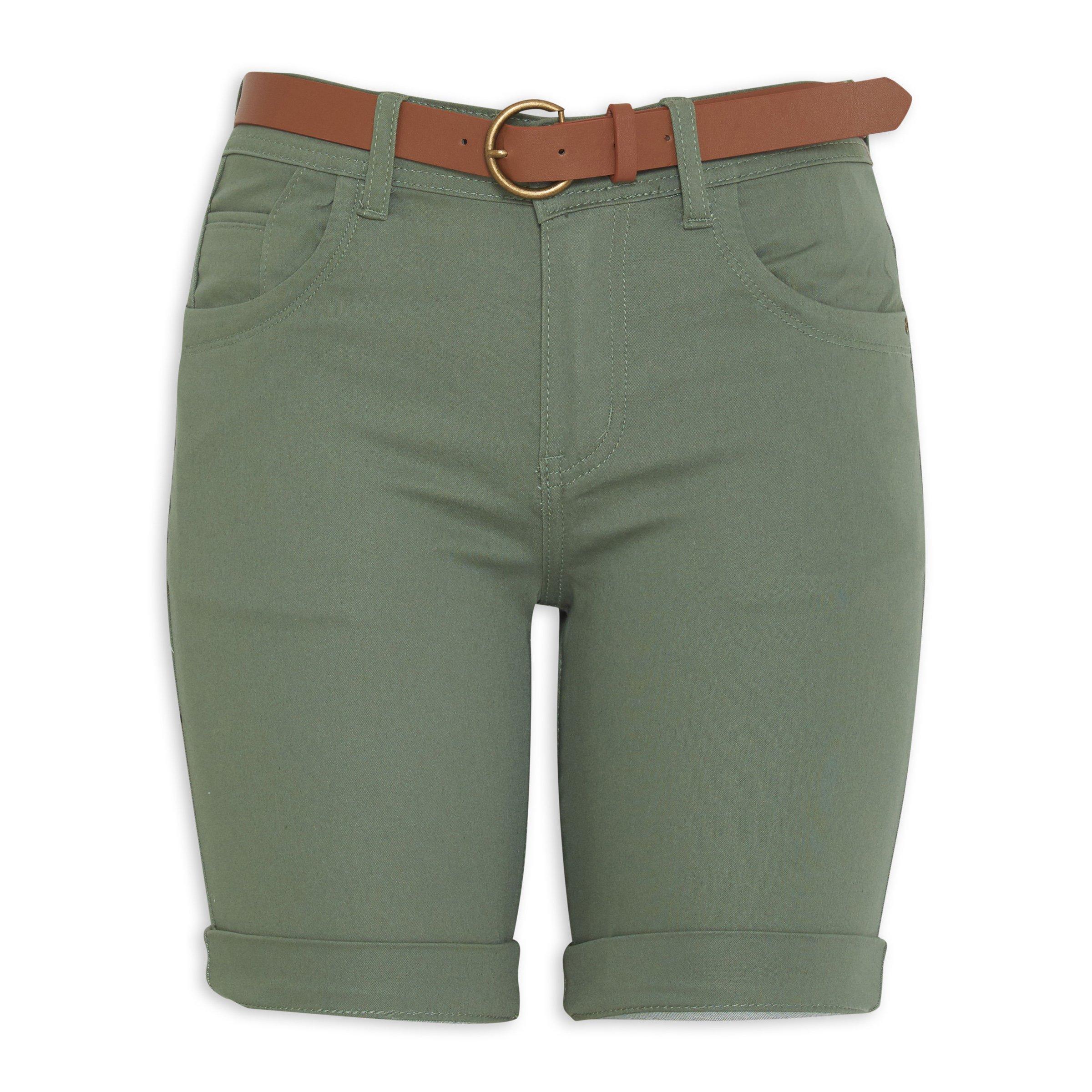 Green Belted Shorts (3116355) | OUTBACK RED