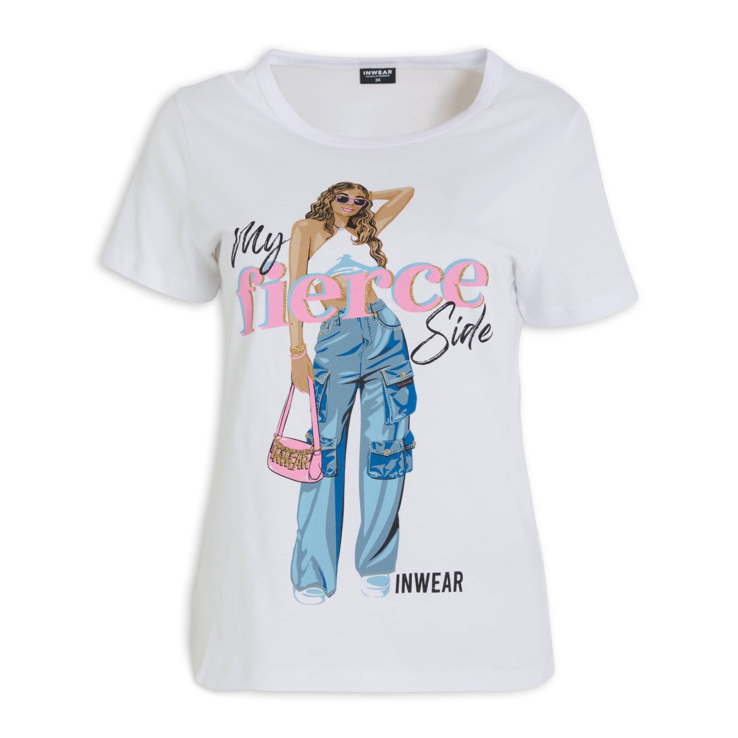 White Graphic T-shirt (3116713) | Inwear