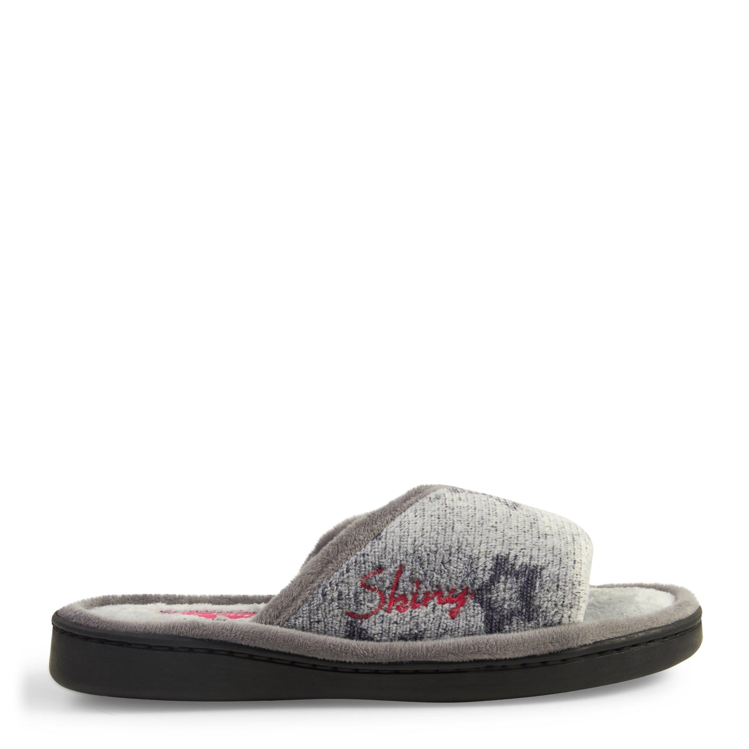 Grey Open Toe Slippers (3117429) | Skiny