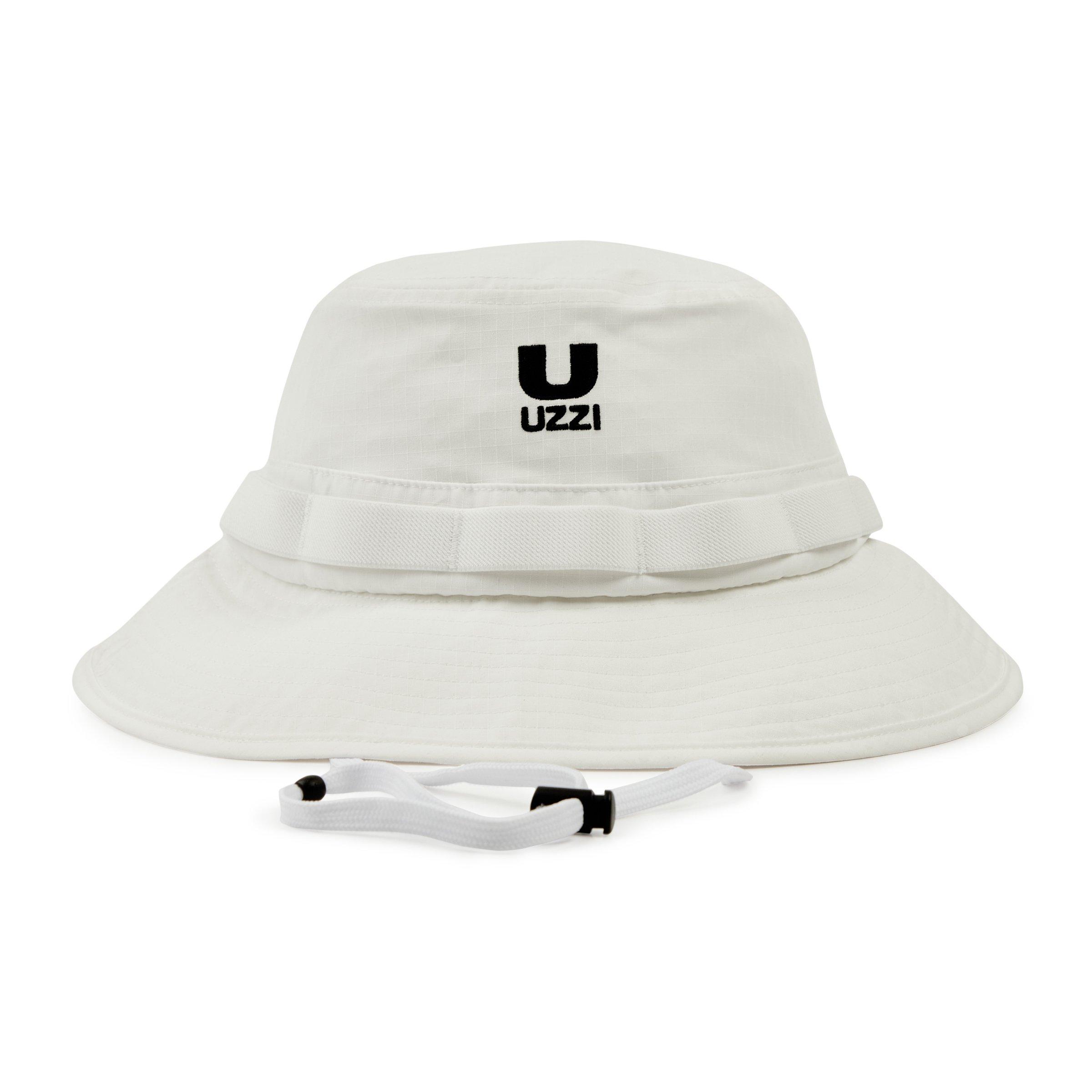 White Wide Brim Bucket Hat (3117590) | UZZI