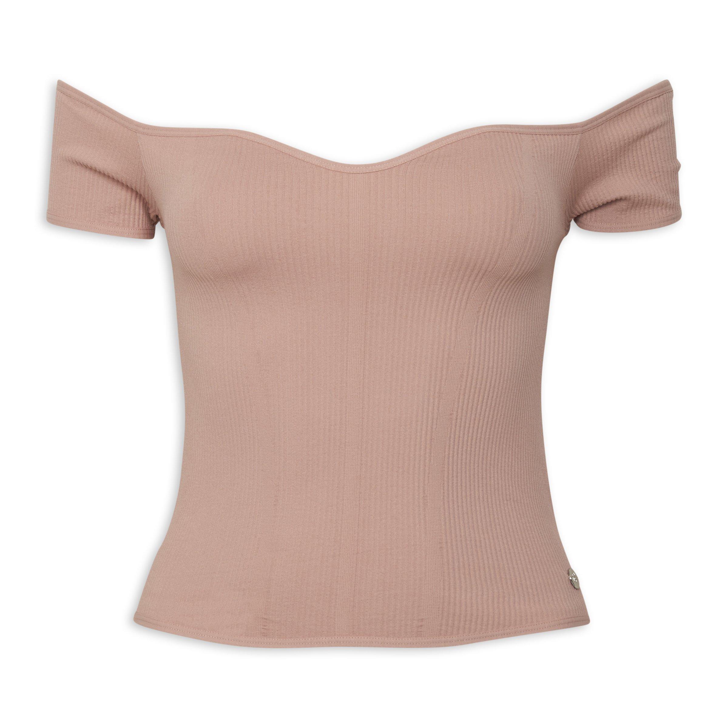 Pink Off The Shoulder Seamless Top (3119528) | TRS