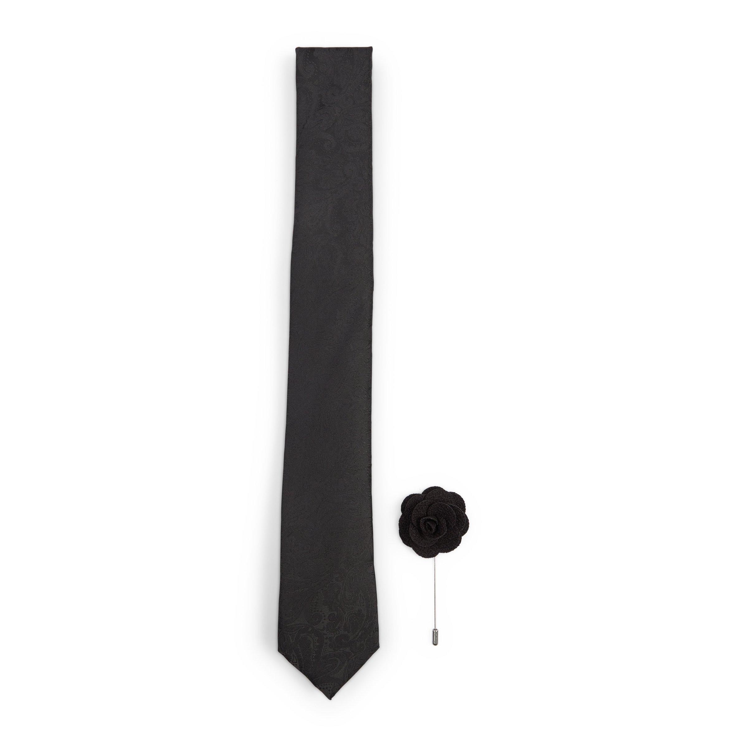 Black Tie & Lapel Pin Set (3120588) | Truworths Man