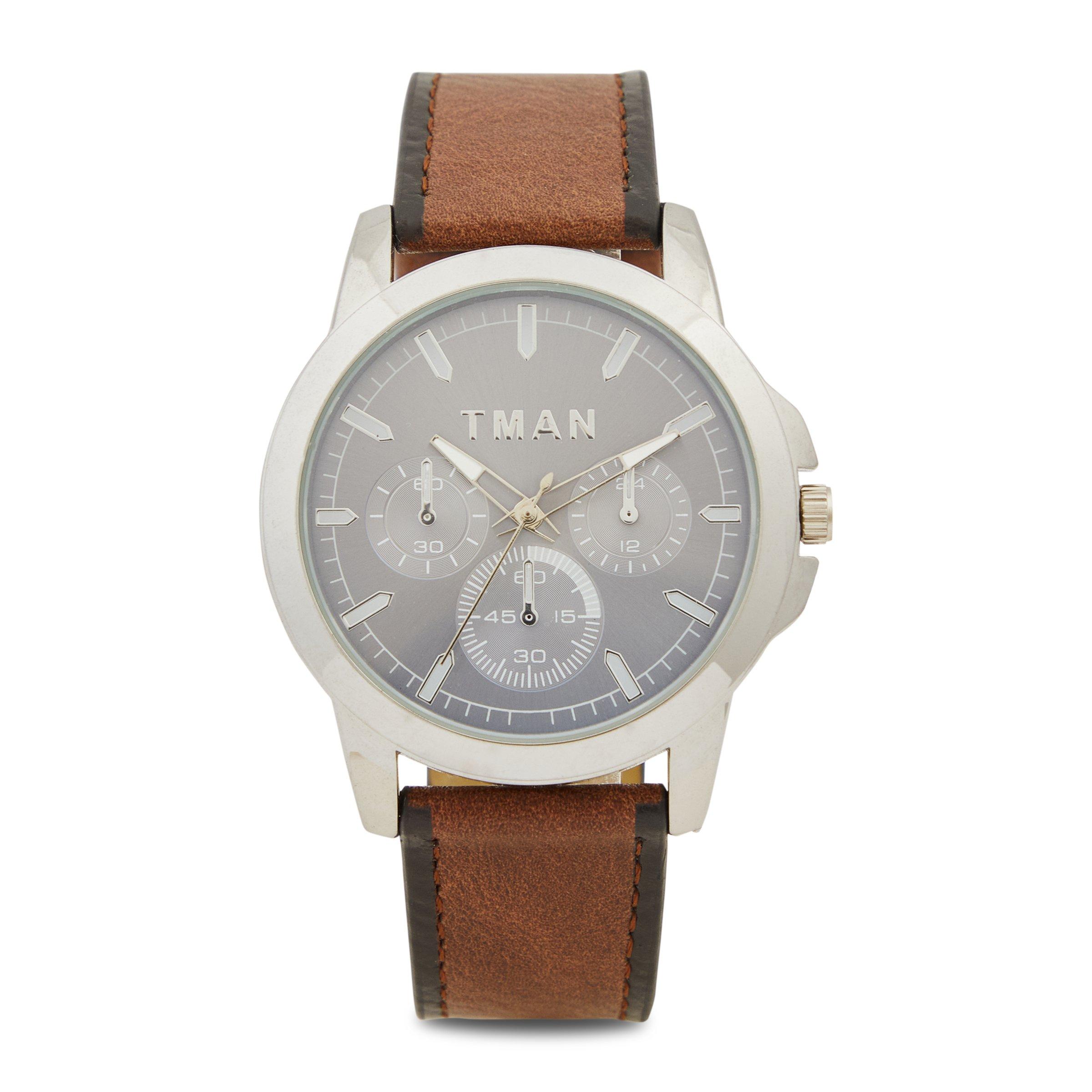 Brown Strap Light Blue Dial Watch (3121416) | Truworths Man