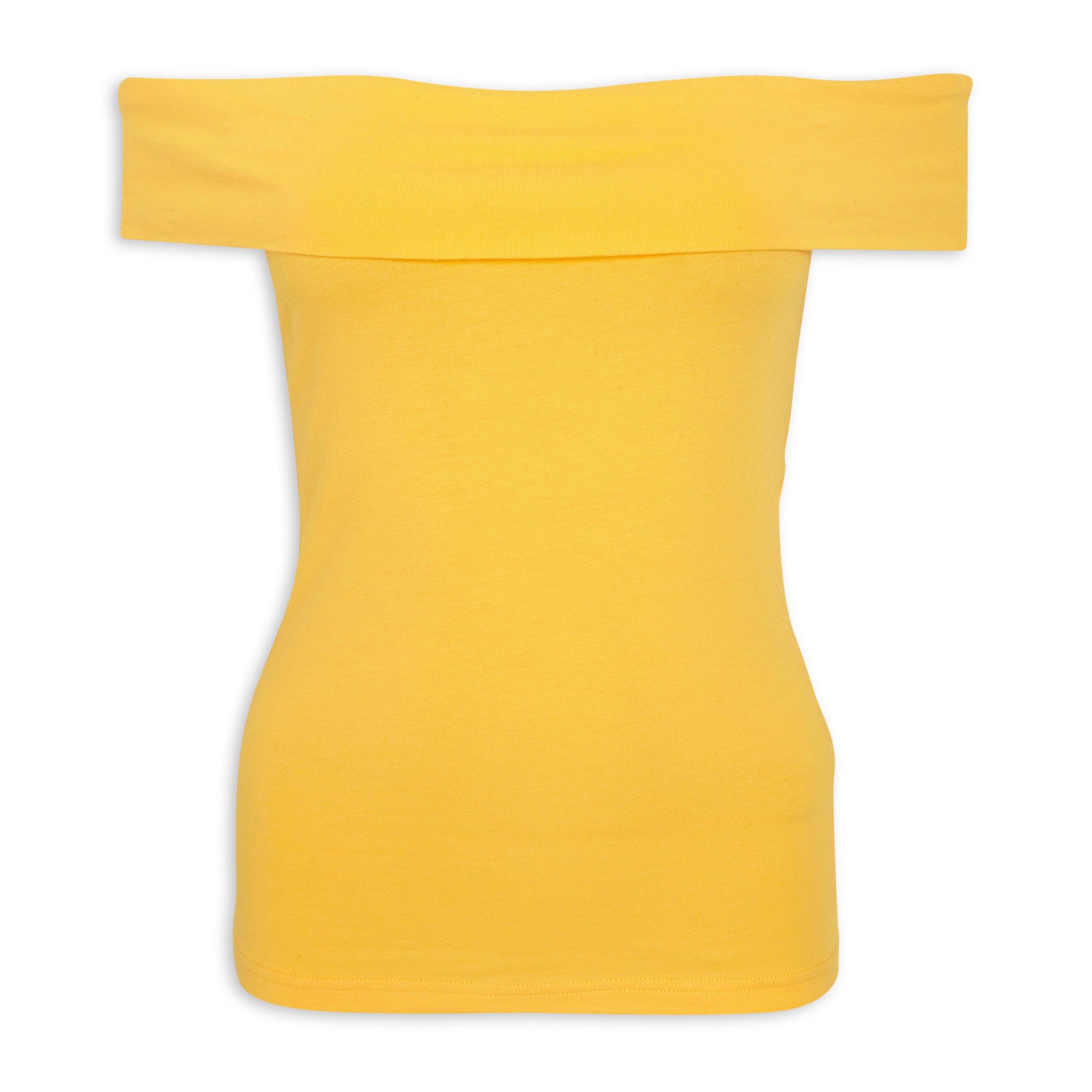 Yellow Off The Shoulder Tee (3121481) | Identity