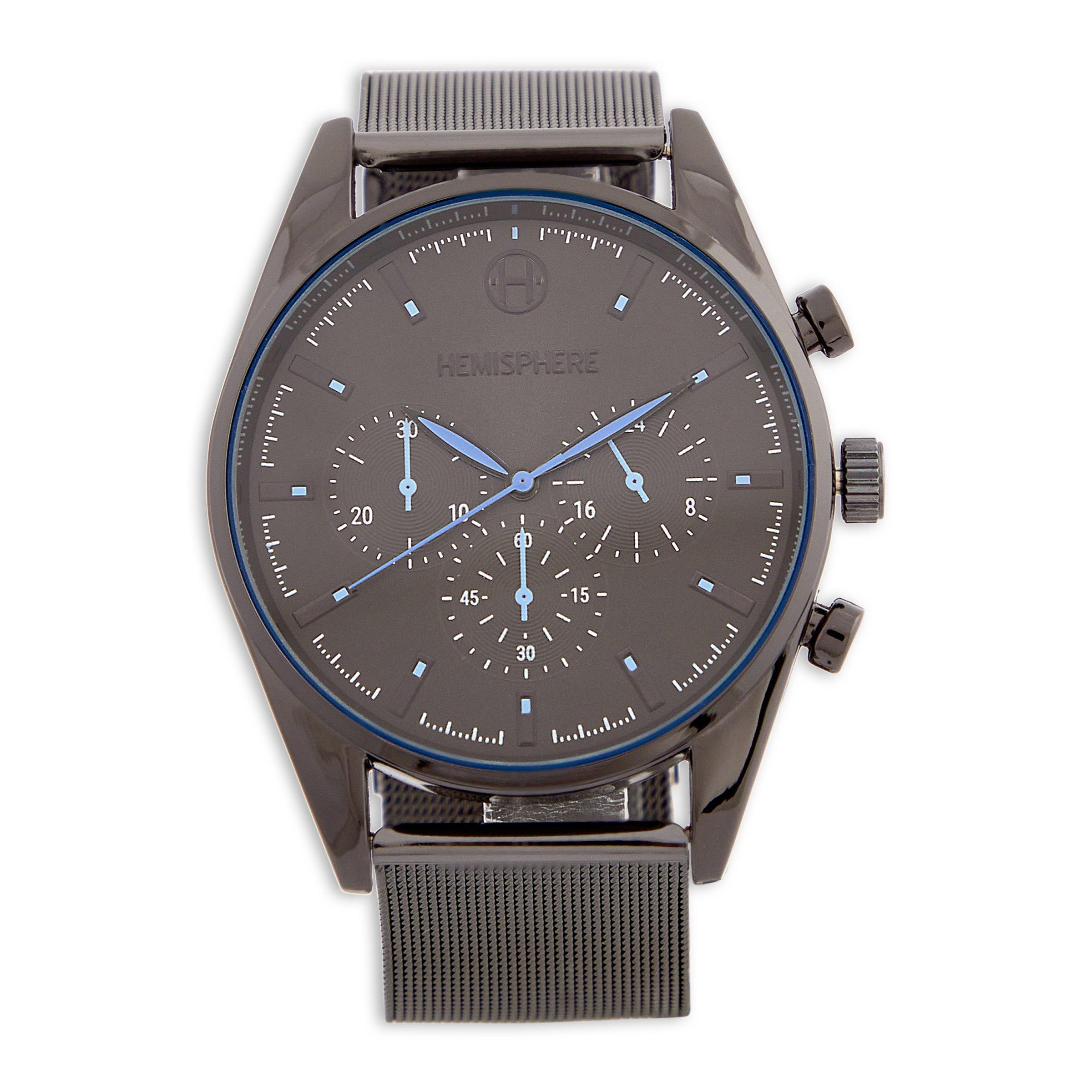 Blue Gunmetal Dial Mesh Strap Watch (3122634) | Hemisphere