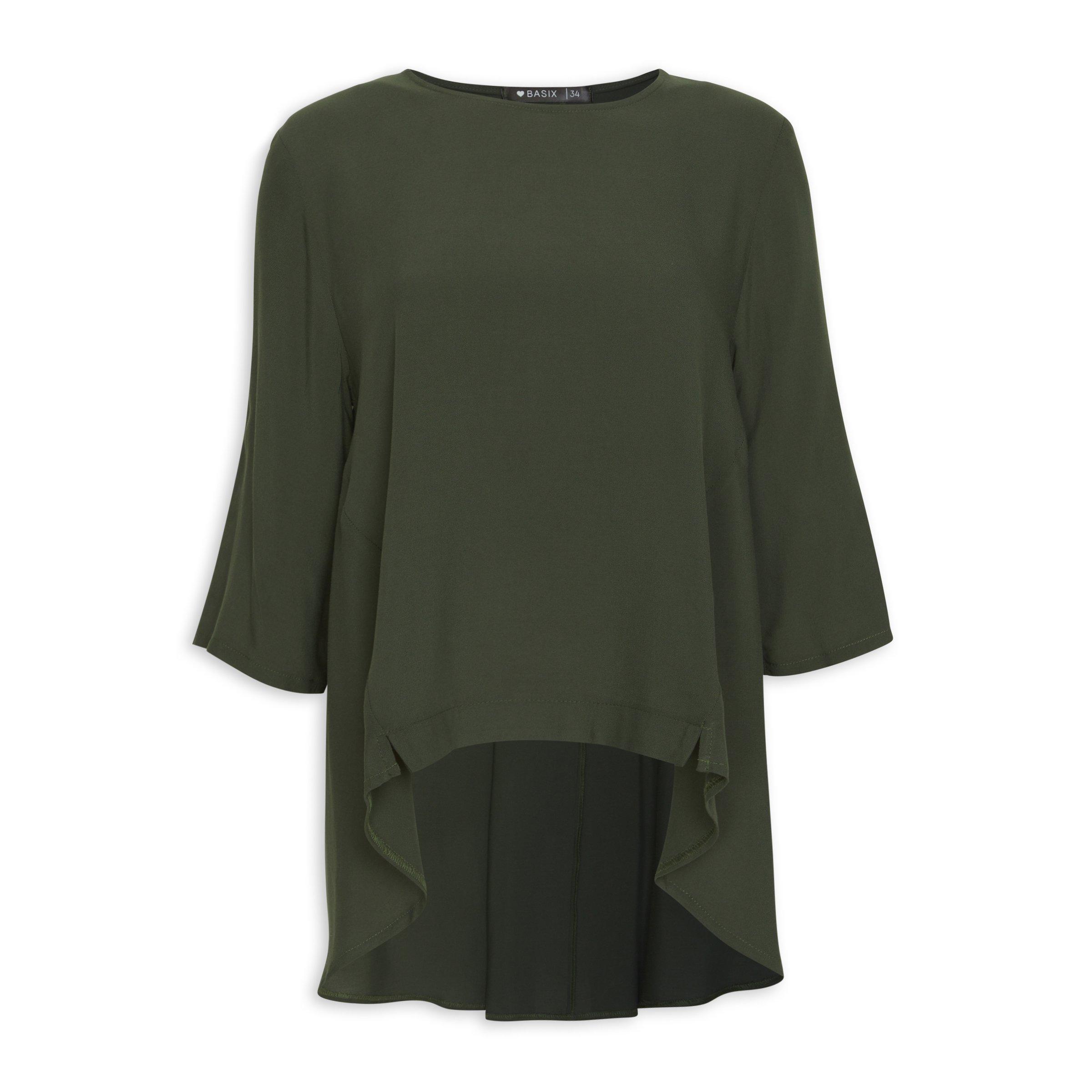Green Dipped Back Shell Top (3122926) | Basix