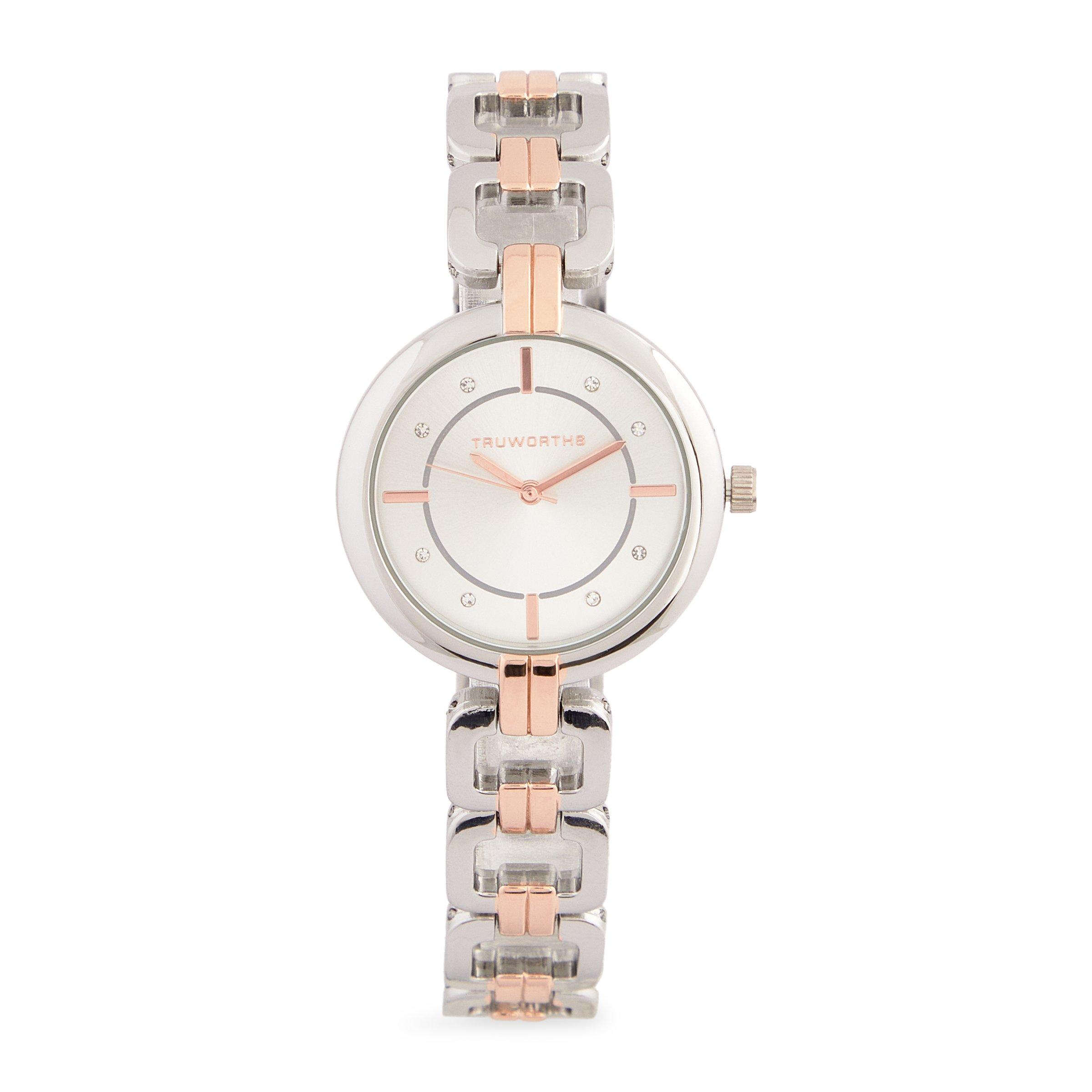 Two Tone Chain Link Metal Watch (3124739) | Truworths