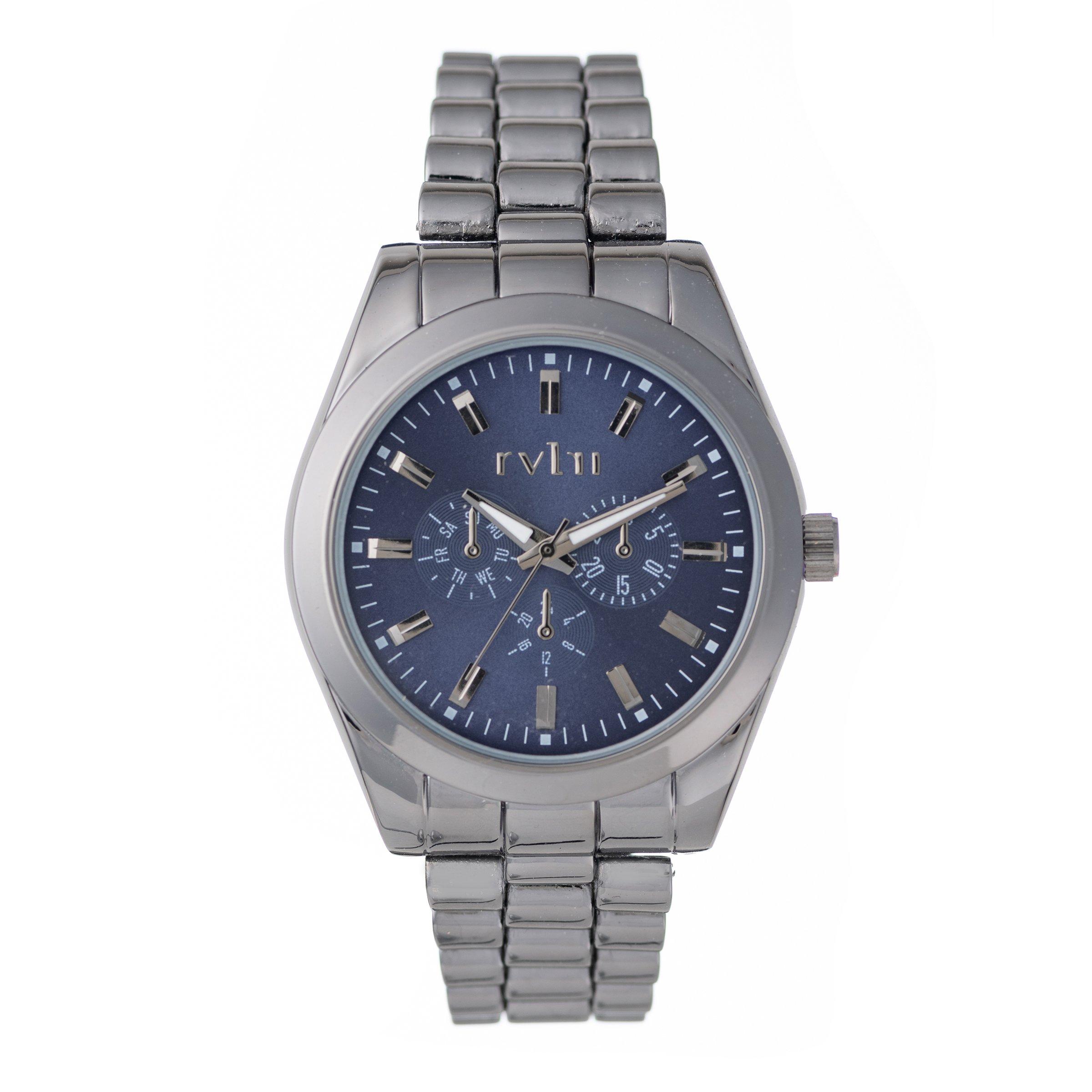 Gun Metal Navy Dial Watch (3124816) | RVLRI