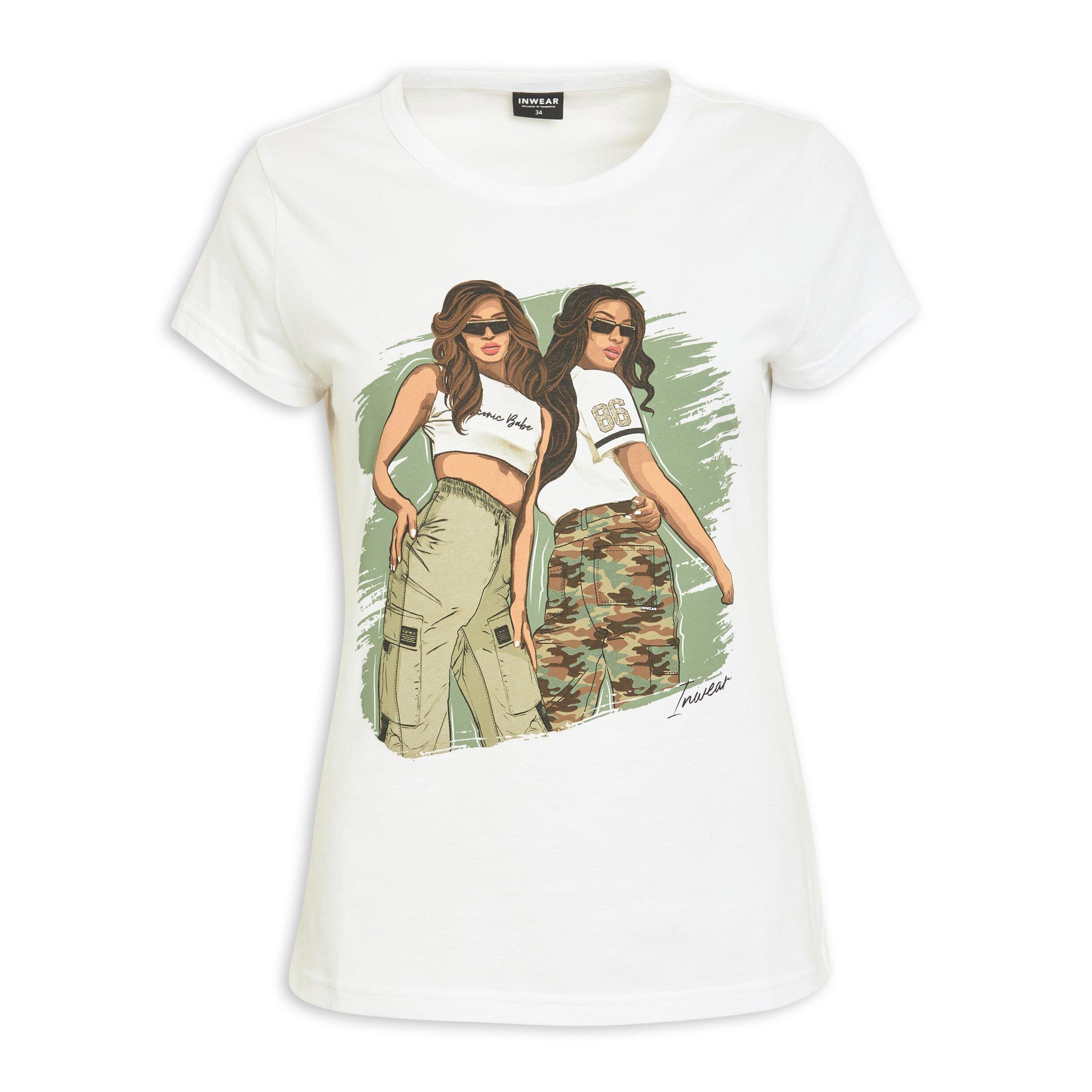 White Graphic T-shirt (3124944) | Inwear