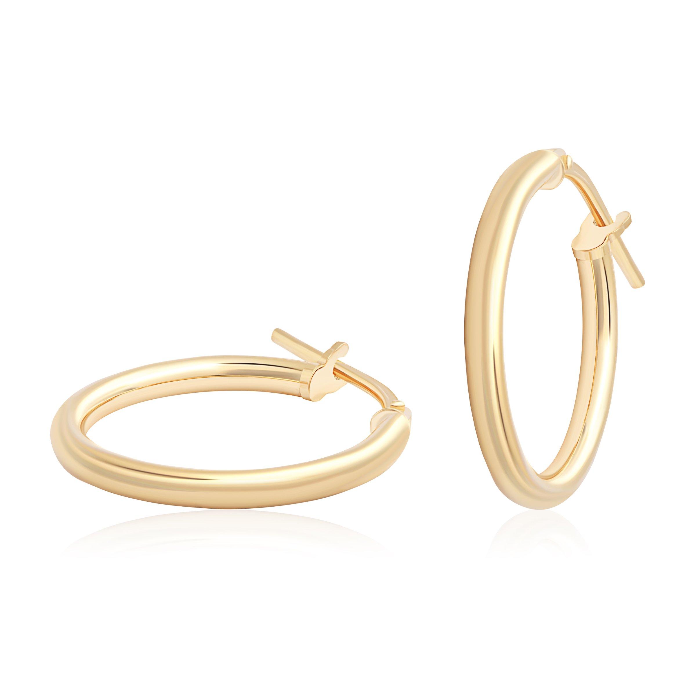 Bonded Gold 15mm Tube Hoops (3126174) | Bonded Gold