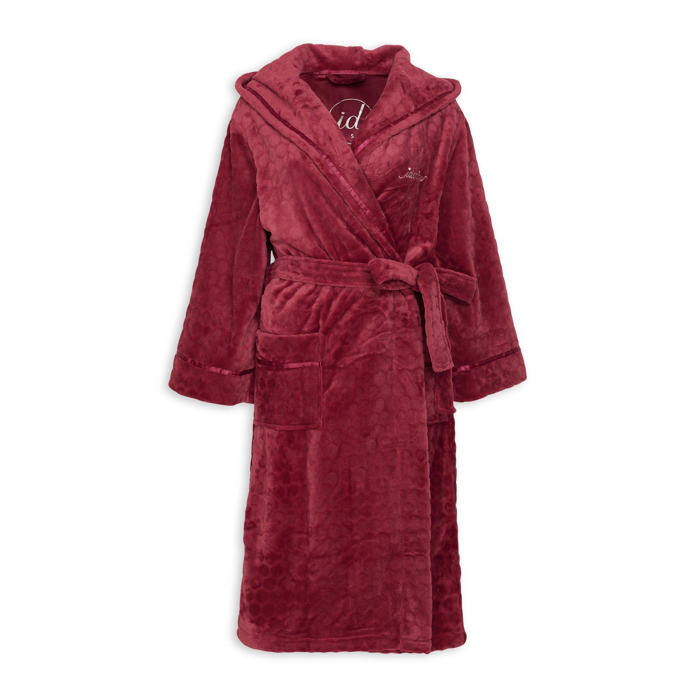 Burgundy Hooded Gown (3126408) | Identity