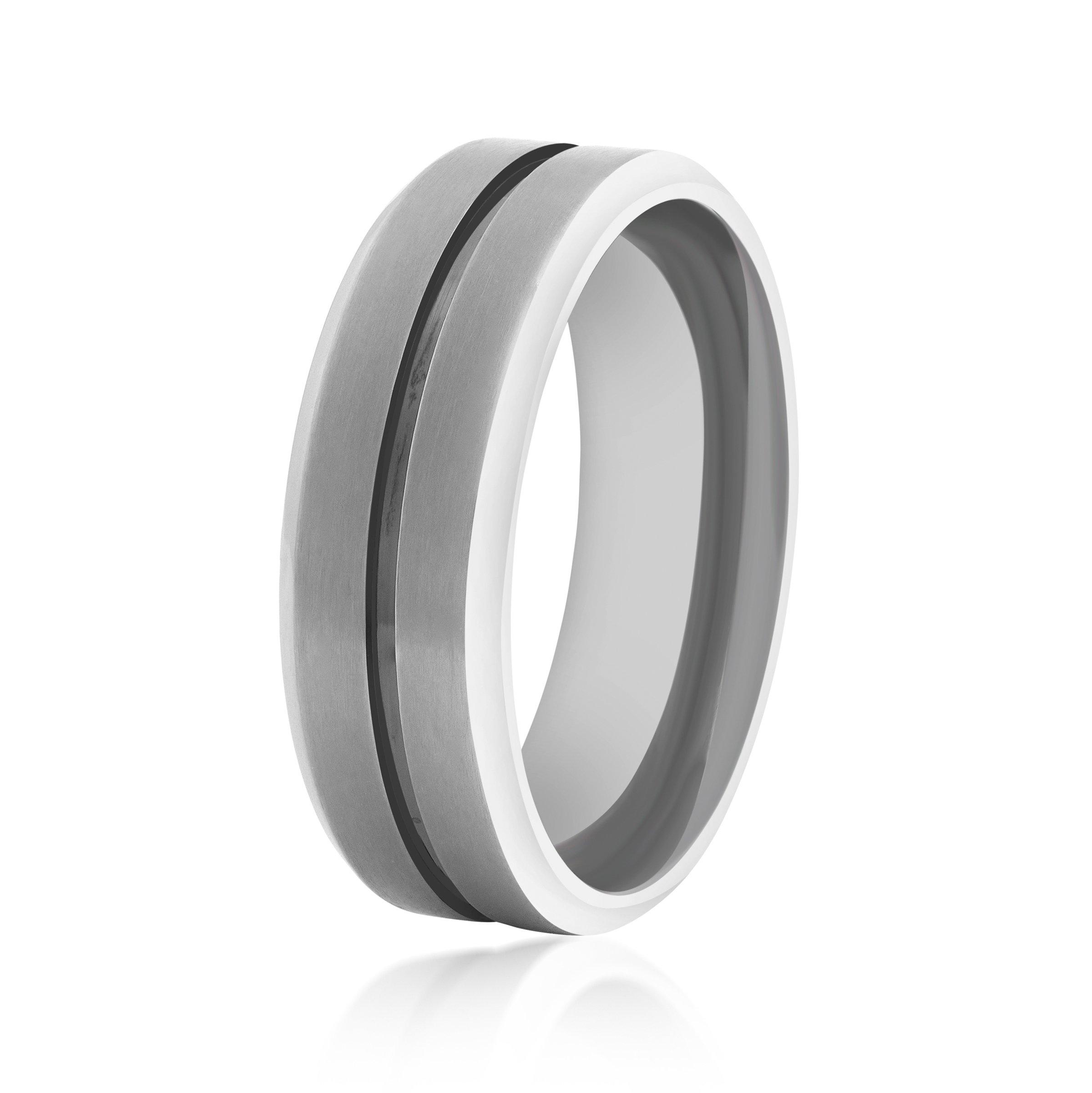 Line Matt Shiny Titanium Ring (3126472) | Titanium