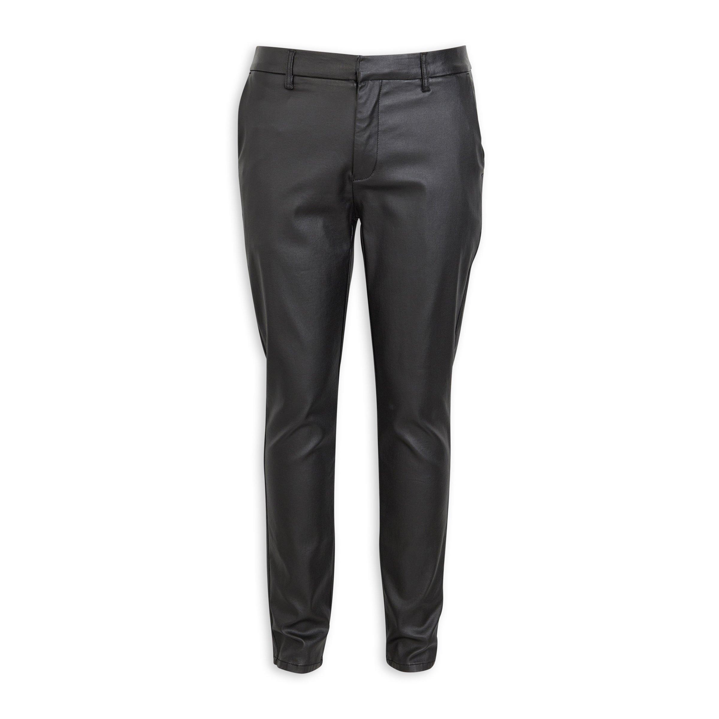 Black Coated Skinny Trousers (3126680) | UZZI