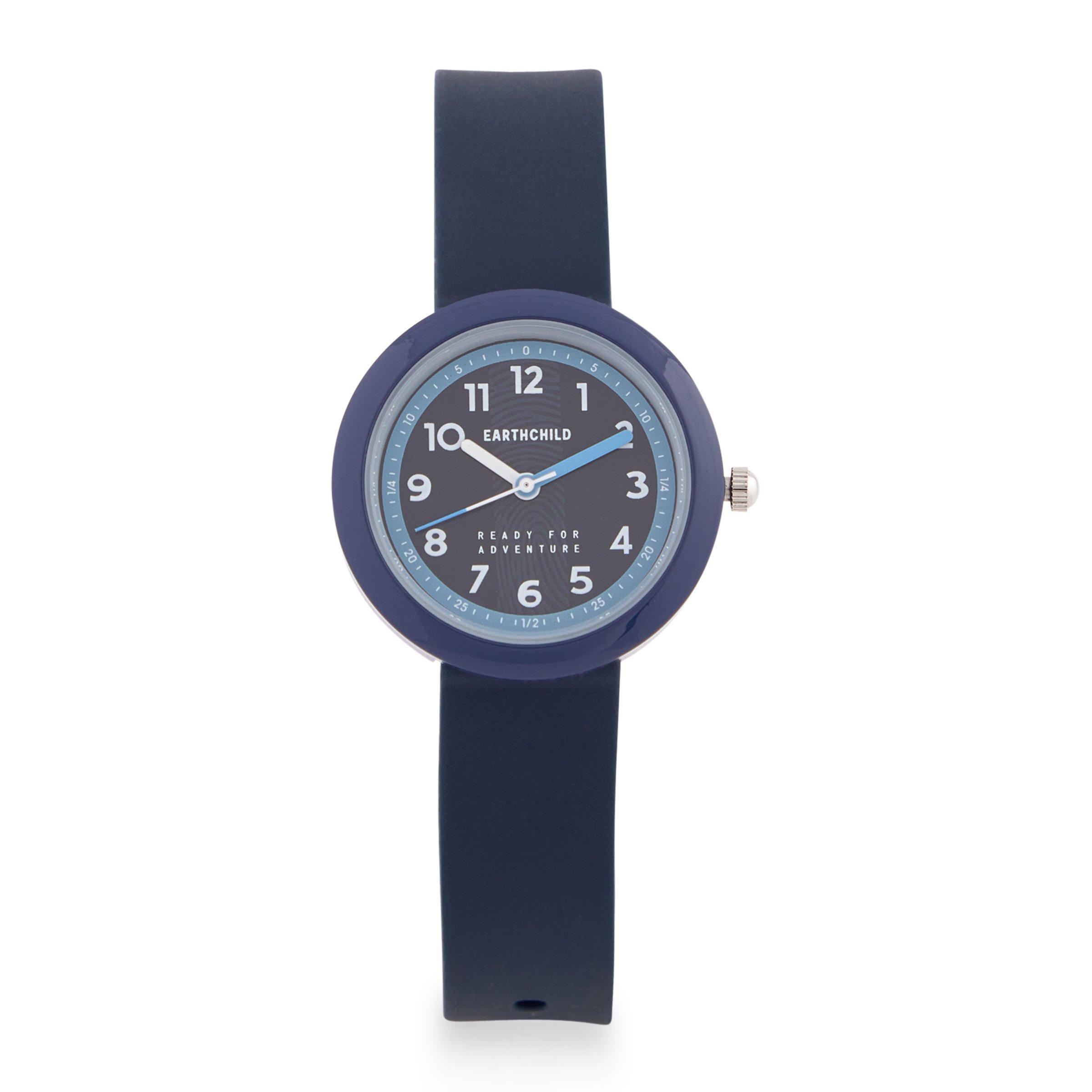 Printed Navy Blue Rubber Kids Watch (3127567) | Earthchild