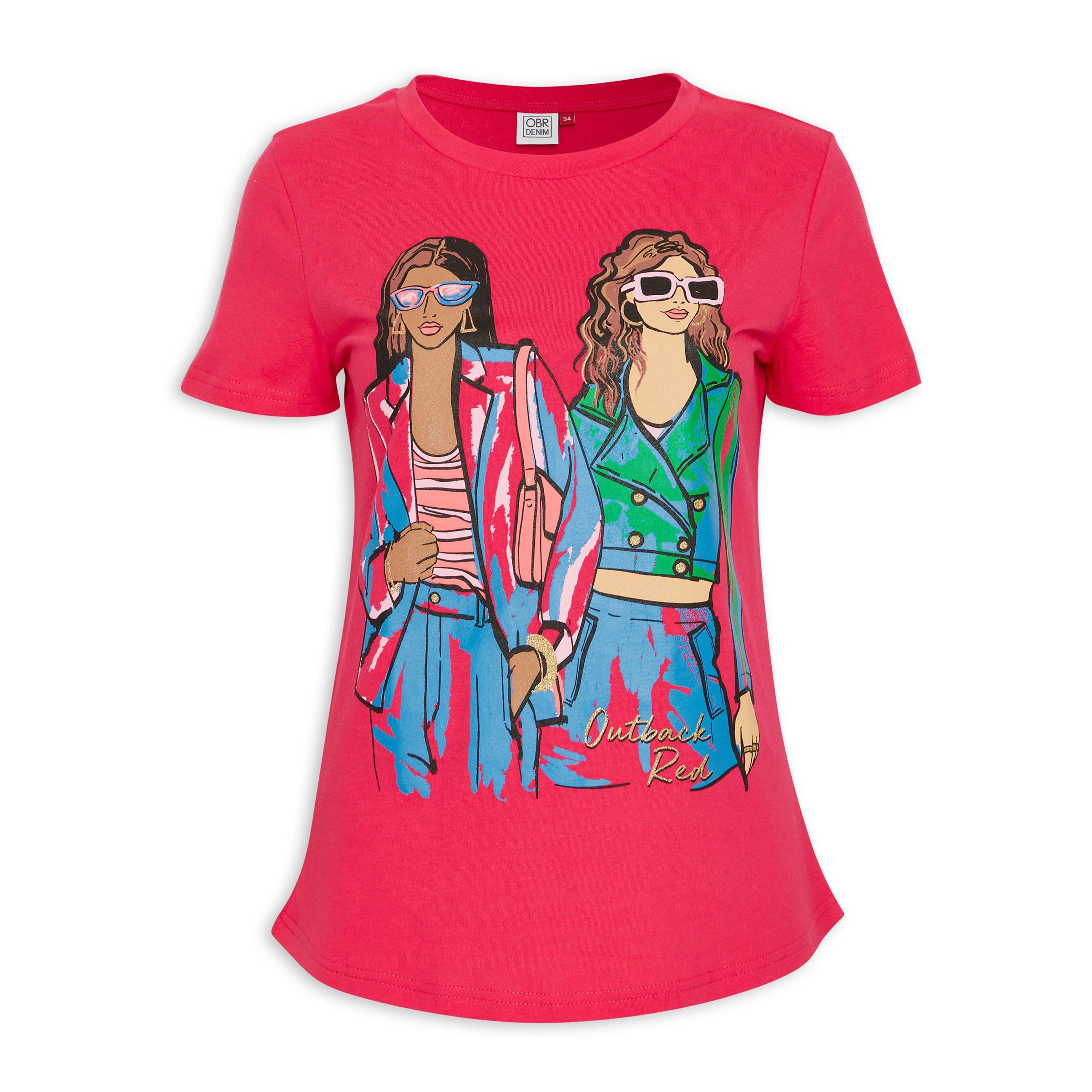Pink Printed T-shirt (3127633) | OUTBACK RED