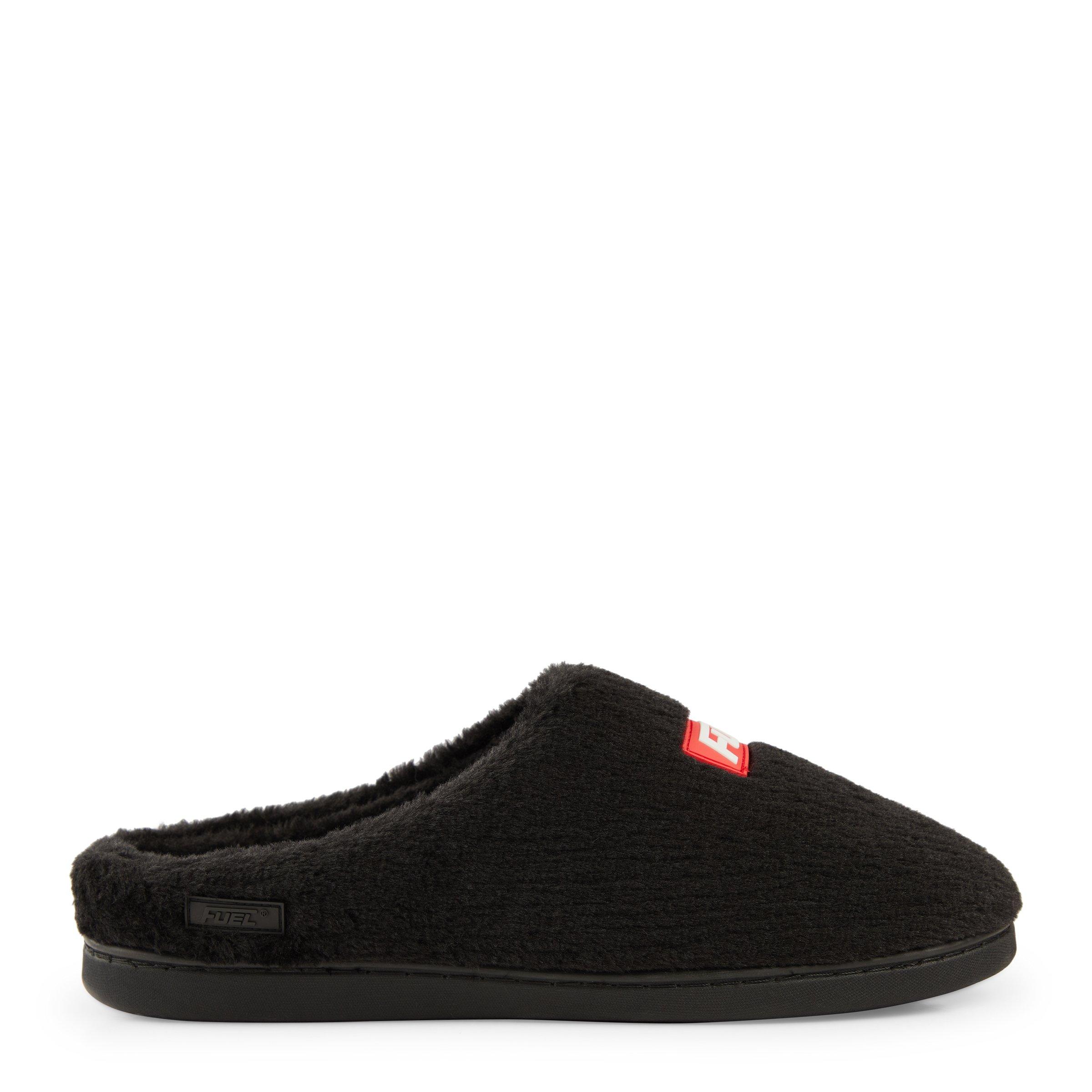 Black Plush Slippers (3127972) | Fuel
