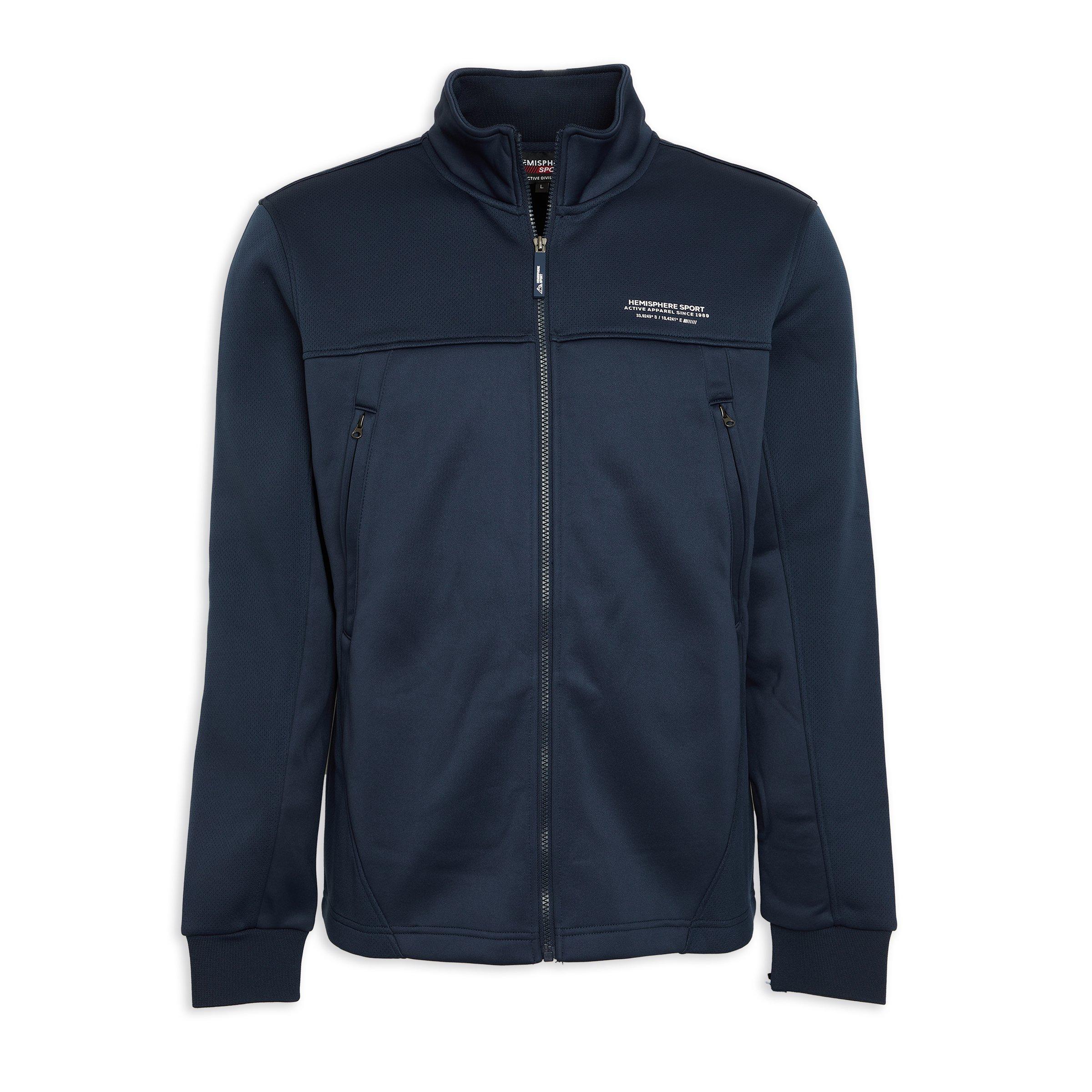 Navy Zip Through Sweat Top (3128765) | Hemisphere Sport