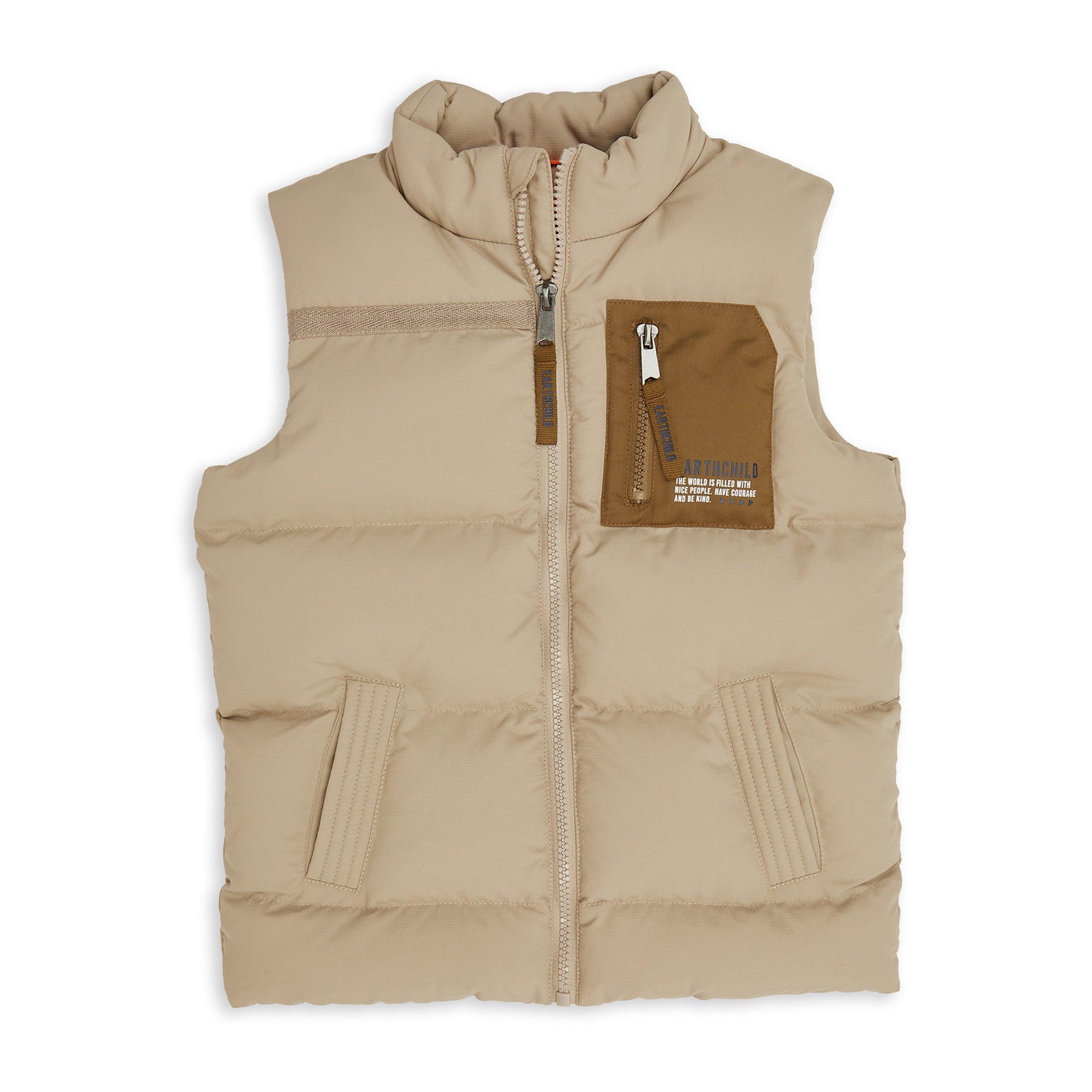 Kid Boy Beige Sleeveless Jacket (3129341) | Earthchild