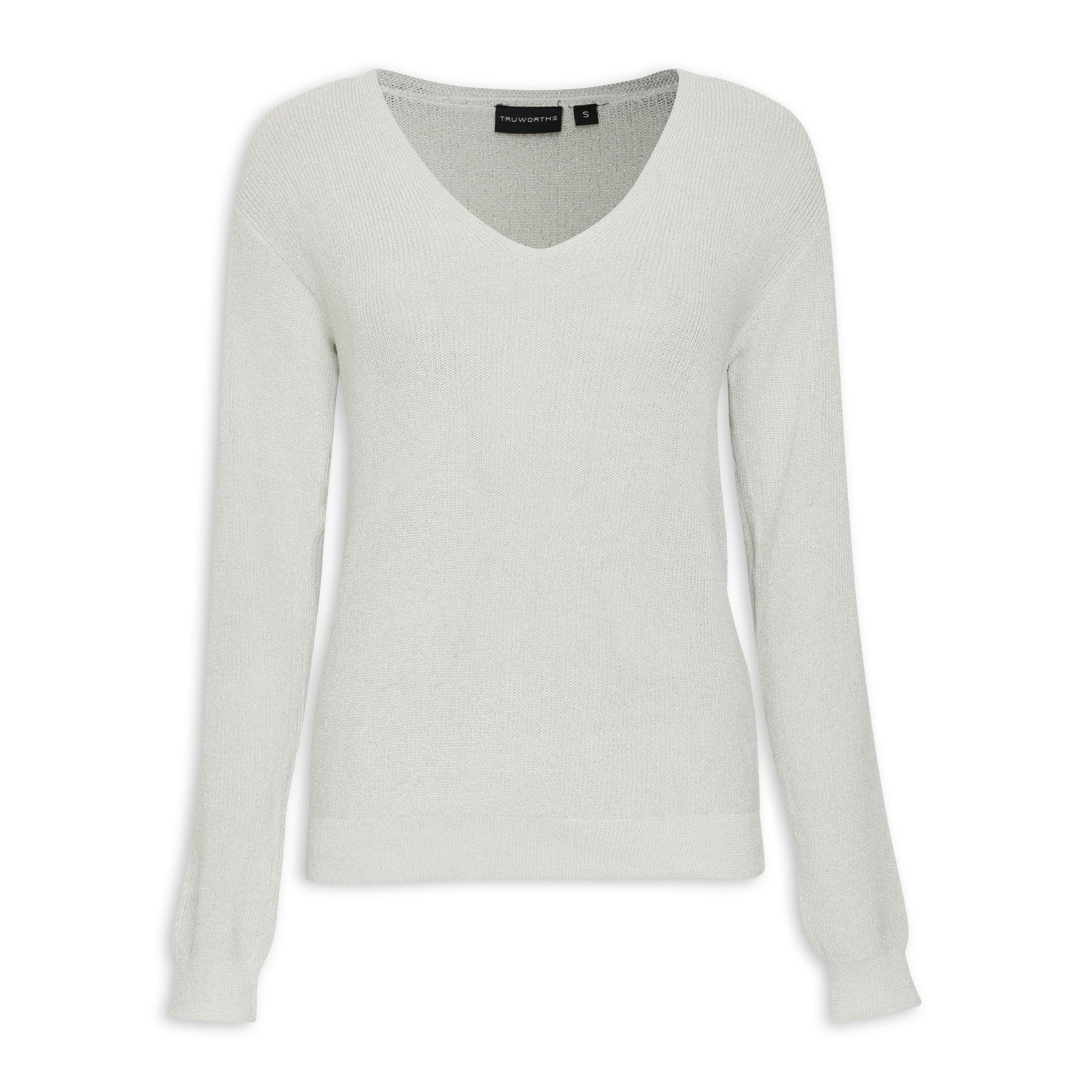 Silver Long Sleeve Knit Top (3129497) | Truworths