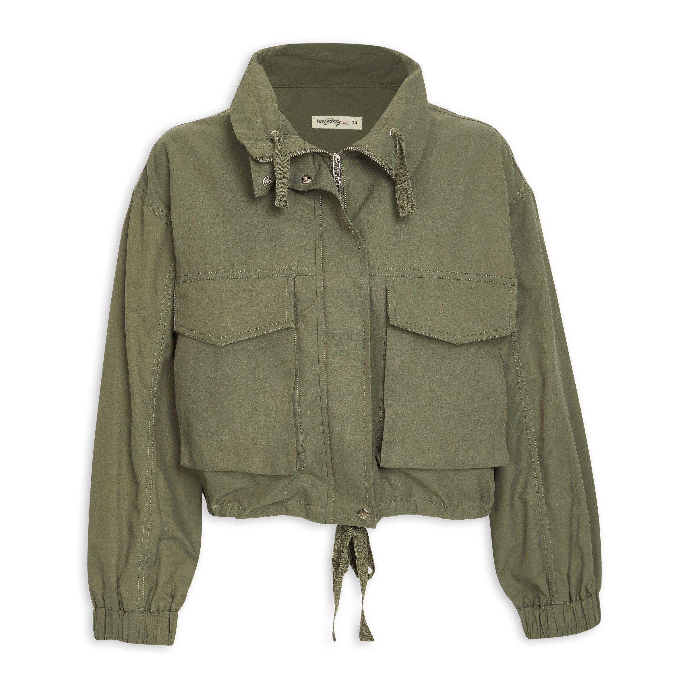 Green Cropped Jacket (3129579) | Hey Betty