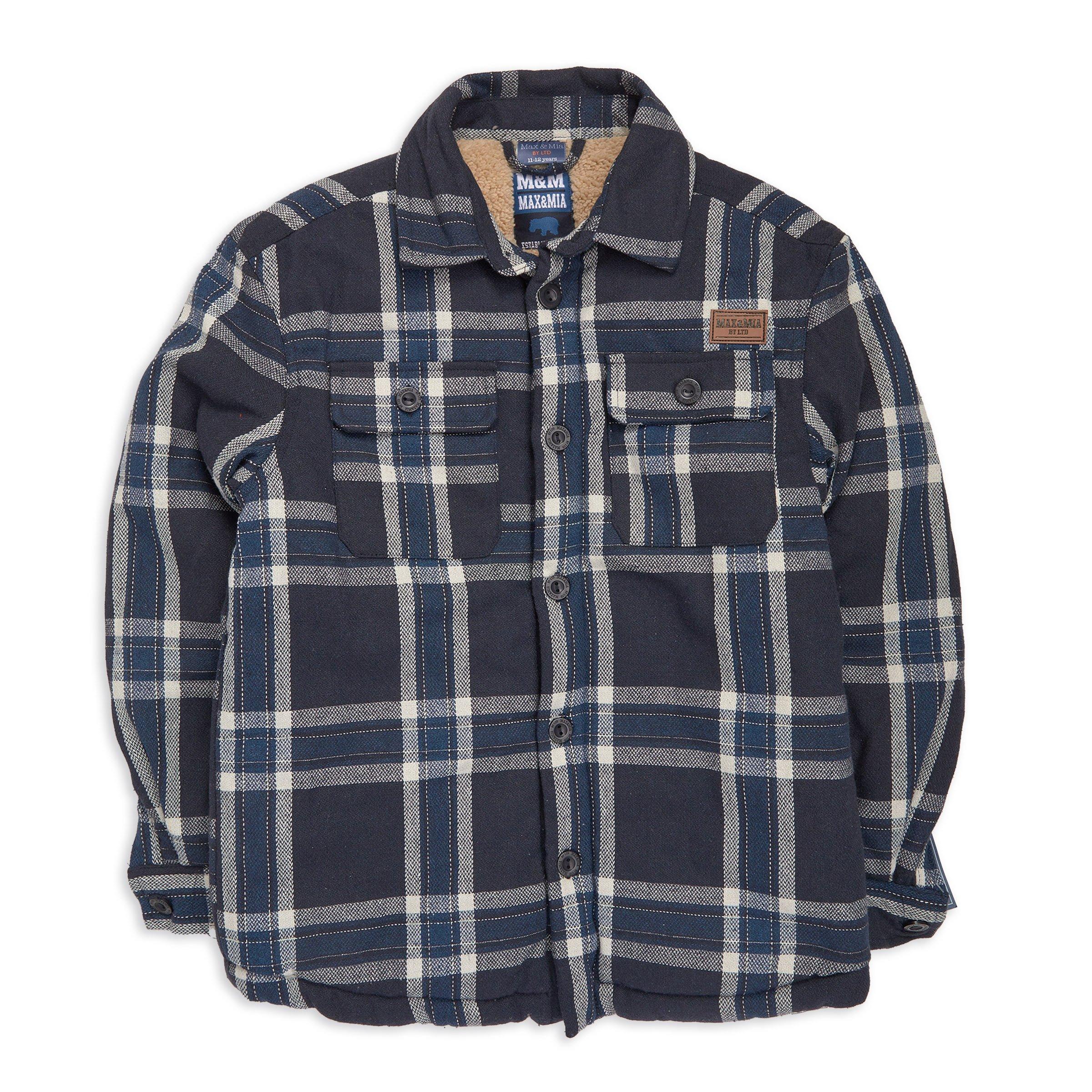 Boys Blue Check Shacket (3129806) | Max & Mia
