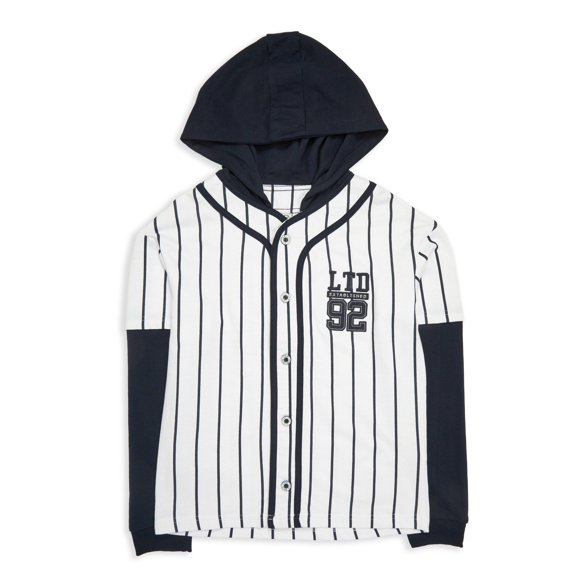 Boys Stripe Hooded Baseball Sweat Top (3129864) | LTD Kids
