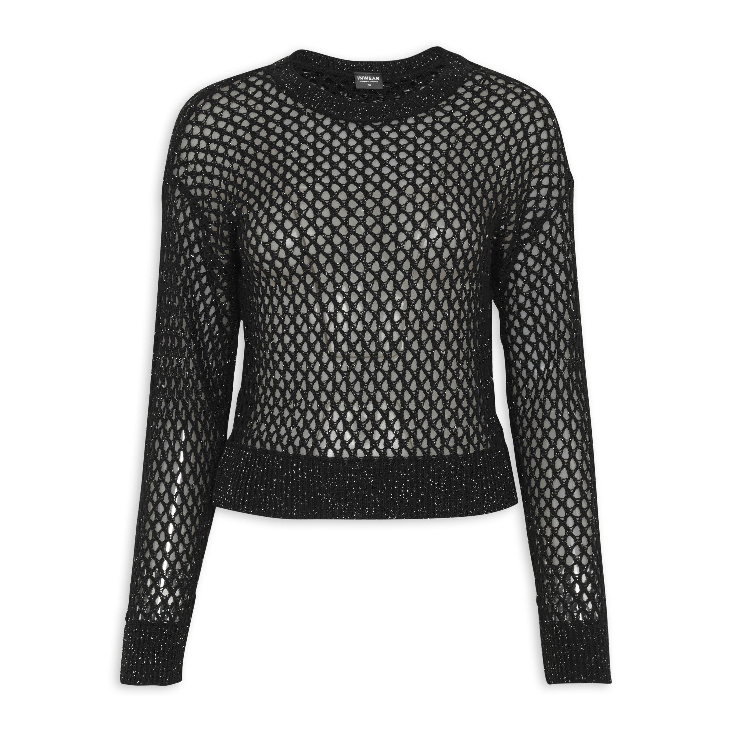 Black Openwork Knit Top (3129876) | Inwear
