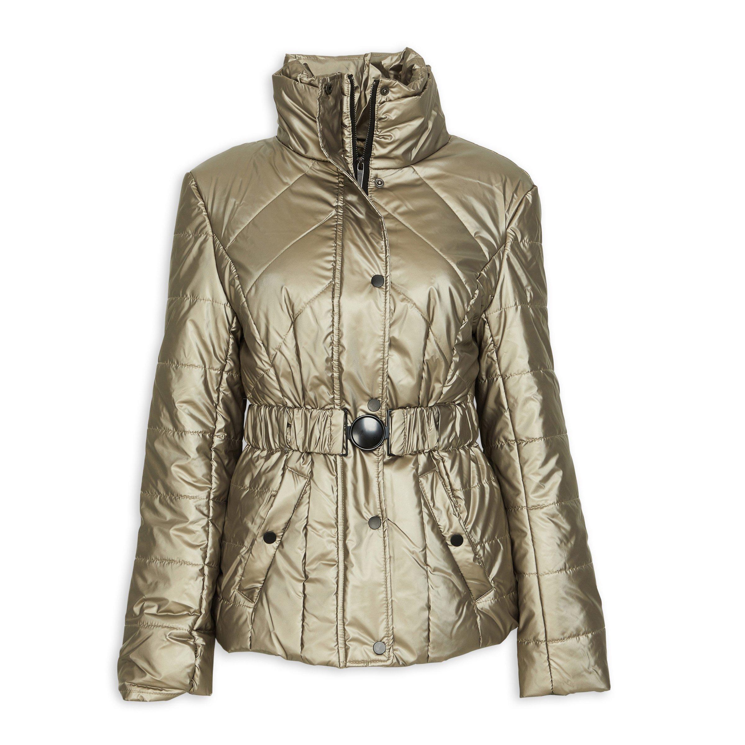 Stone Metallic Puffer Jacket (3129975) | Truworths
