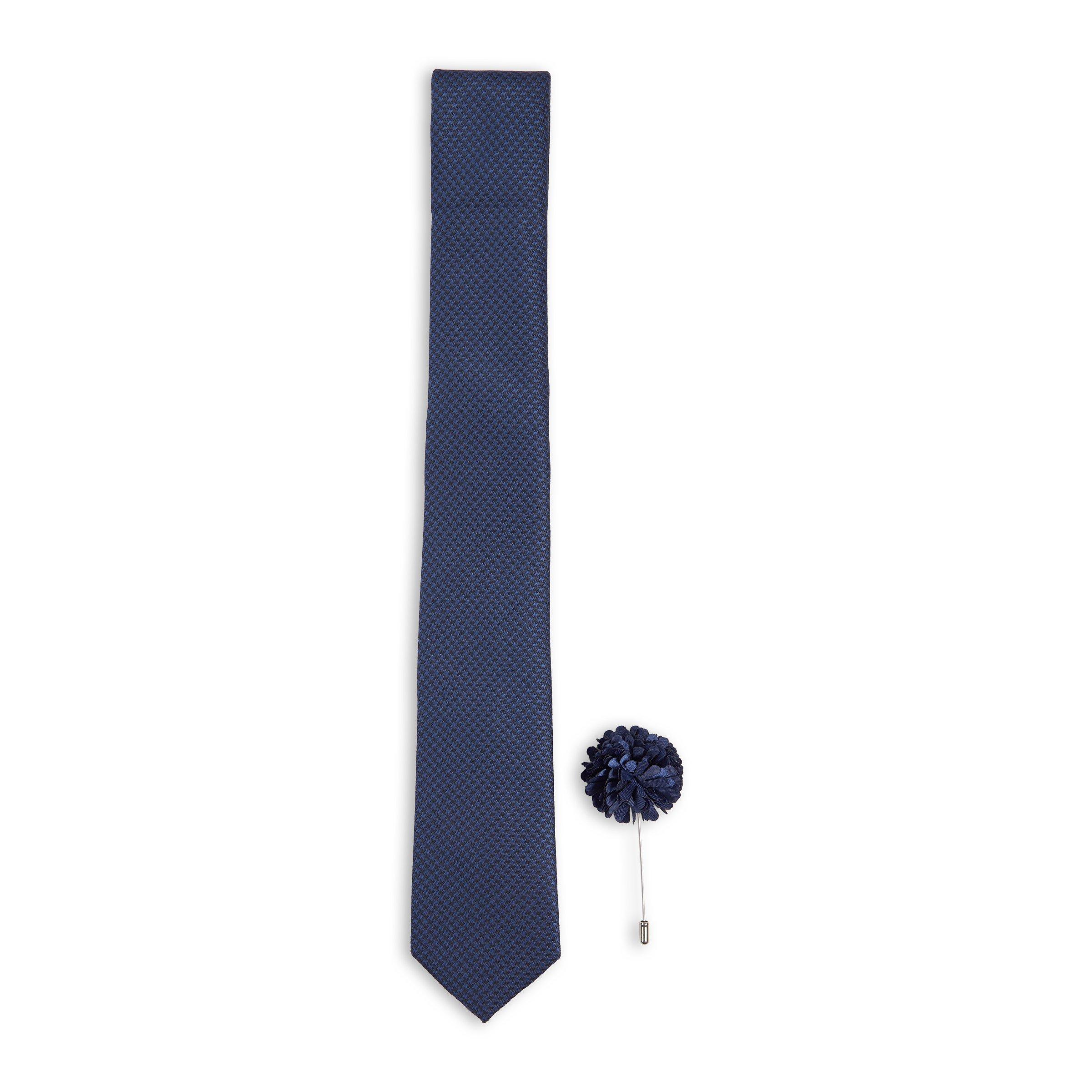 Navy Tie & Lapel Pin Set (3132108) | Truworths Man